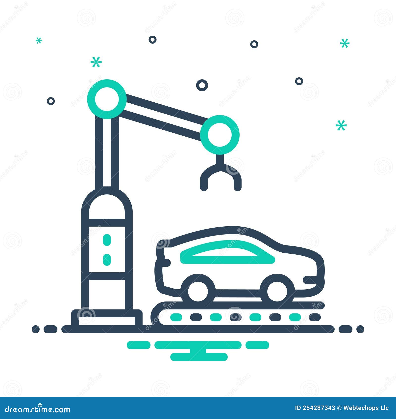 Mix Icon for Production, Output and Manufacture Stock Vector ...