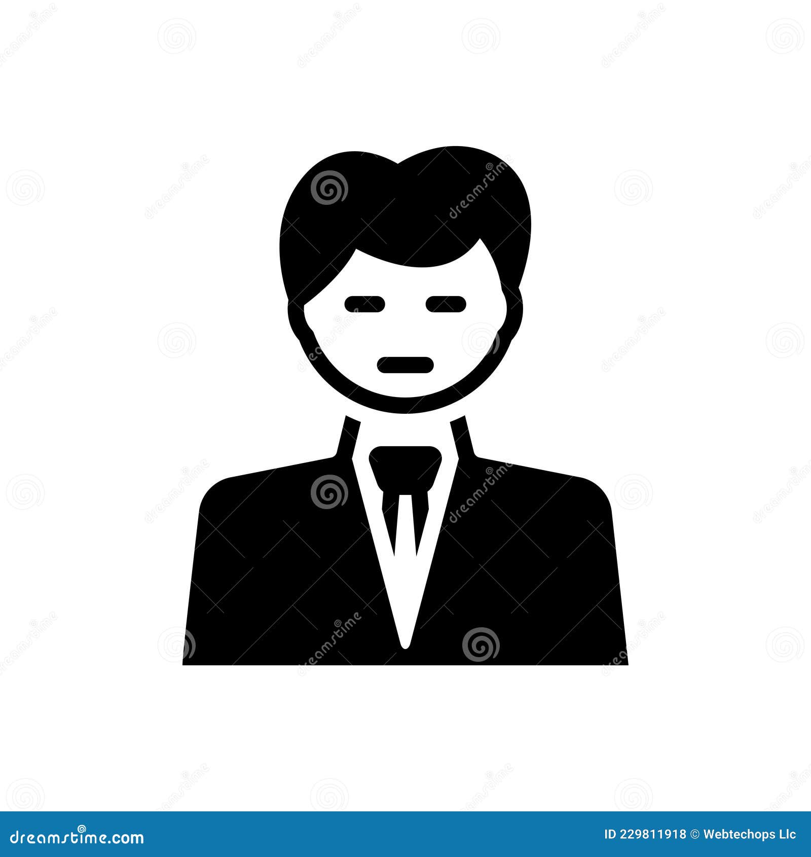 Black Solid Icon for Professor, Academic and Principal Stock Vector ...
