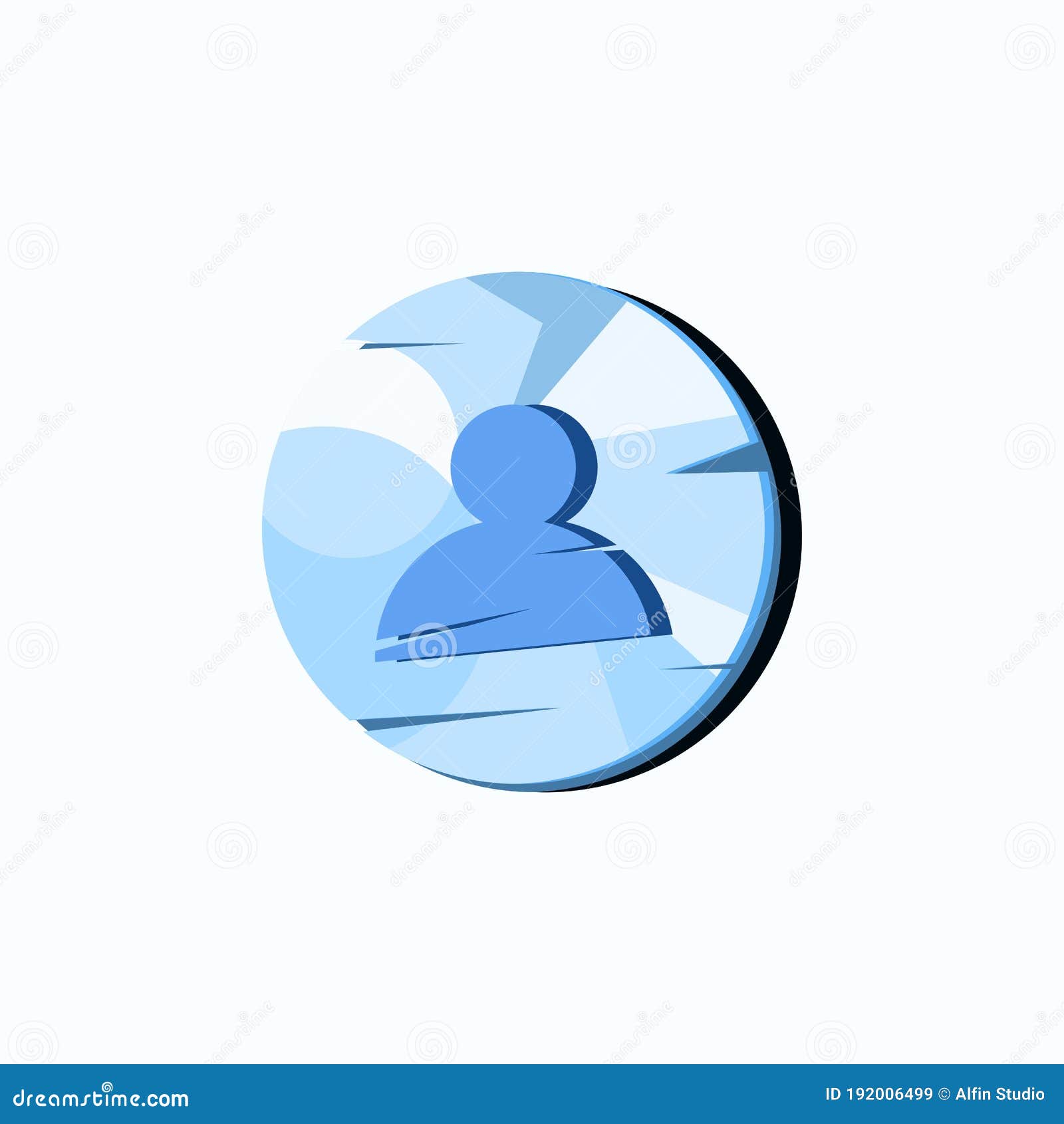Icon profile ice texture stock vector. Illustration of identity - 192006499
