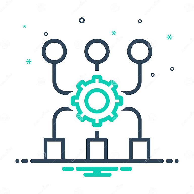 Mix Icon for Program-Algorithm, Access and Application Stock Vector ...