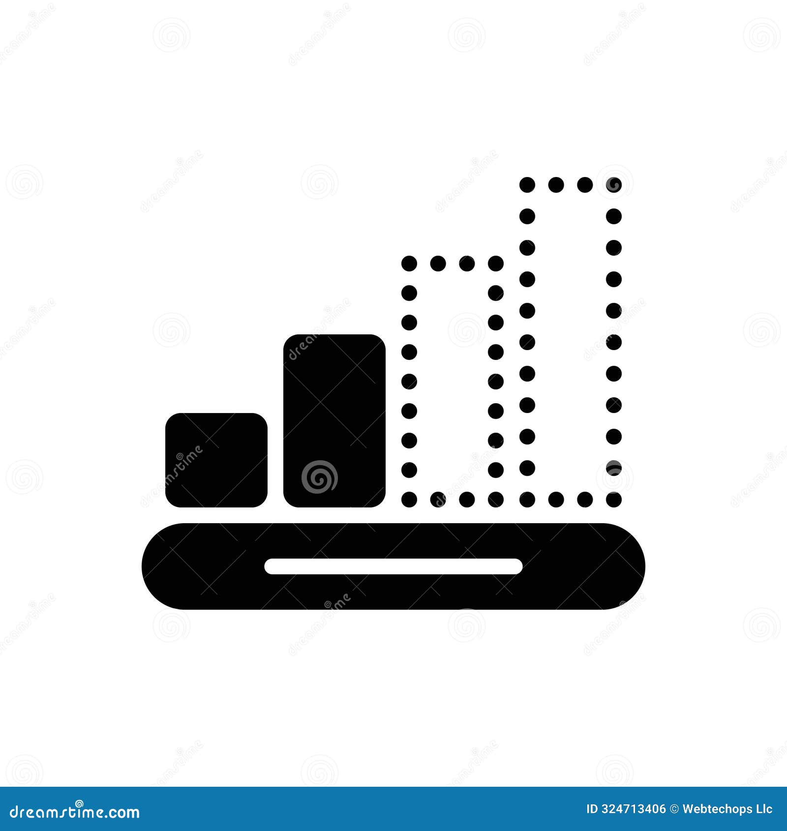 Black Solid Icon for Progress, Progression and Growth Stock ...