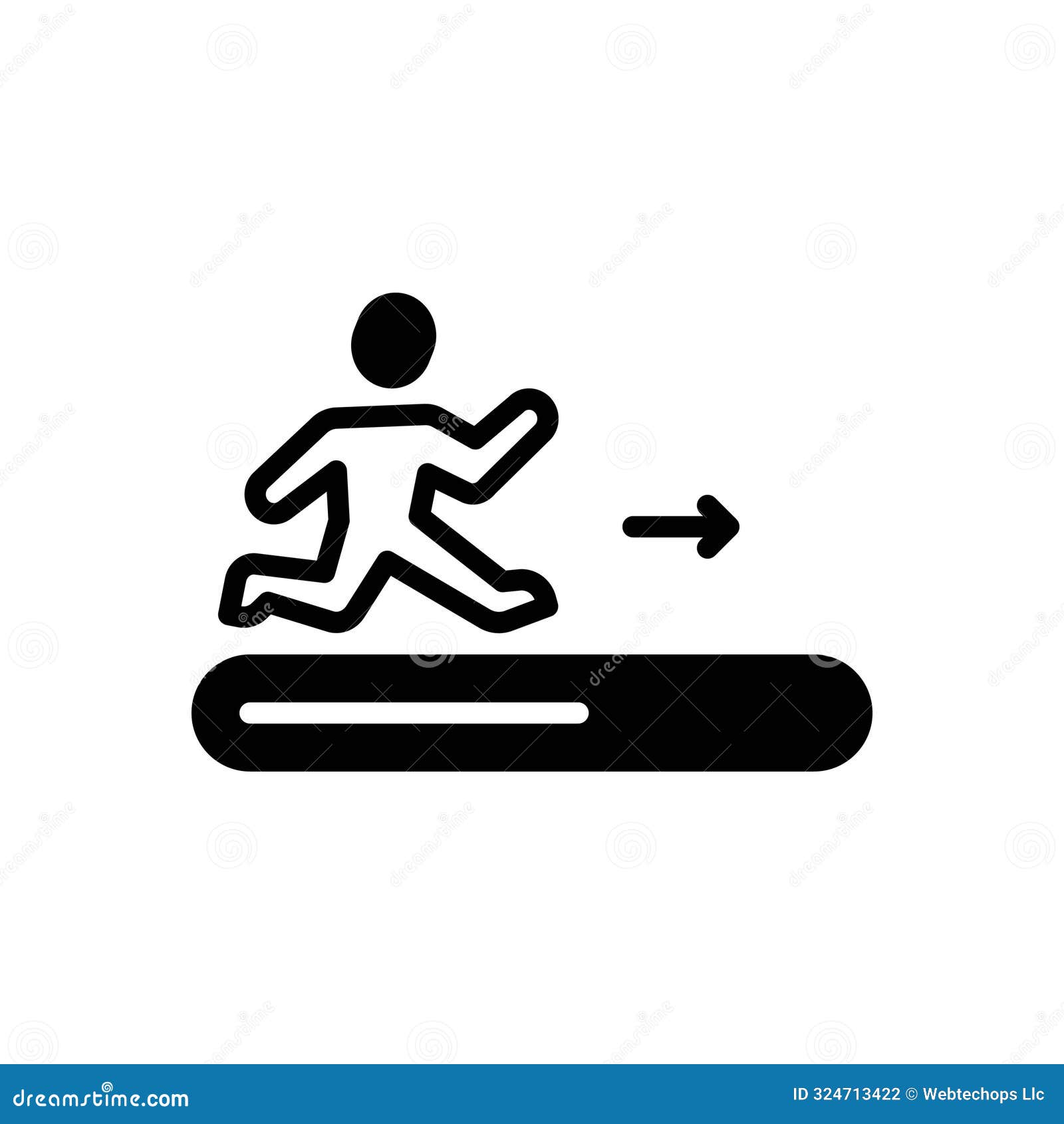 Black Solid Icon for Progress, Progression and Sport Stock Illustration ...