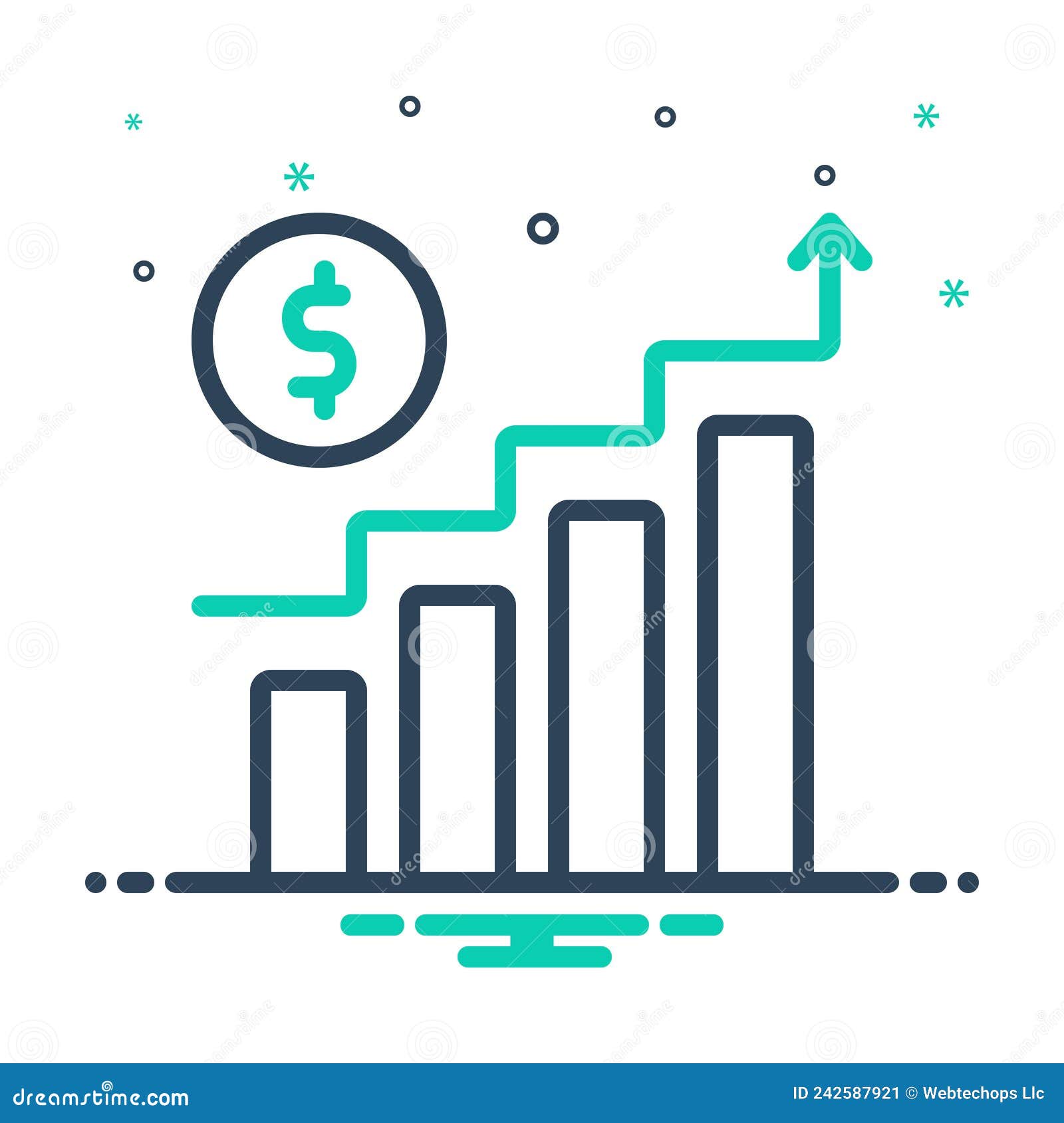 Mix Icon for Progressive, Increasing and Growing Stock Vector ...