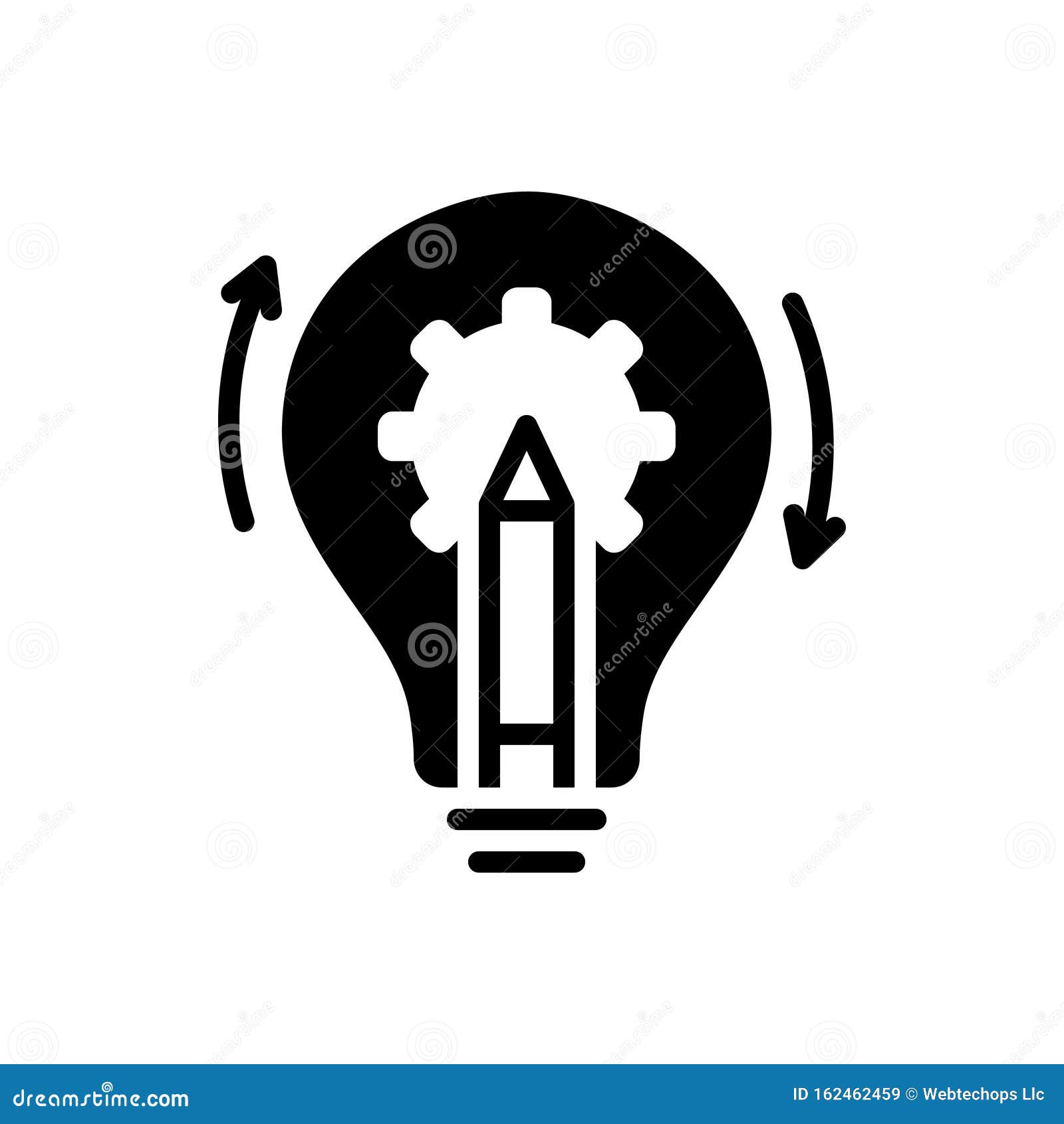 Black Solid Icon for Project Development, Venture and Project Stock ...