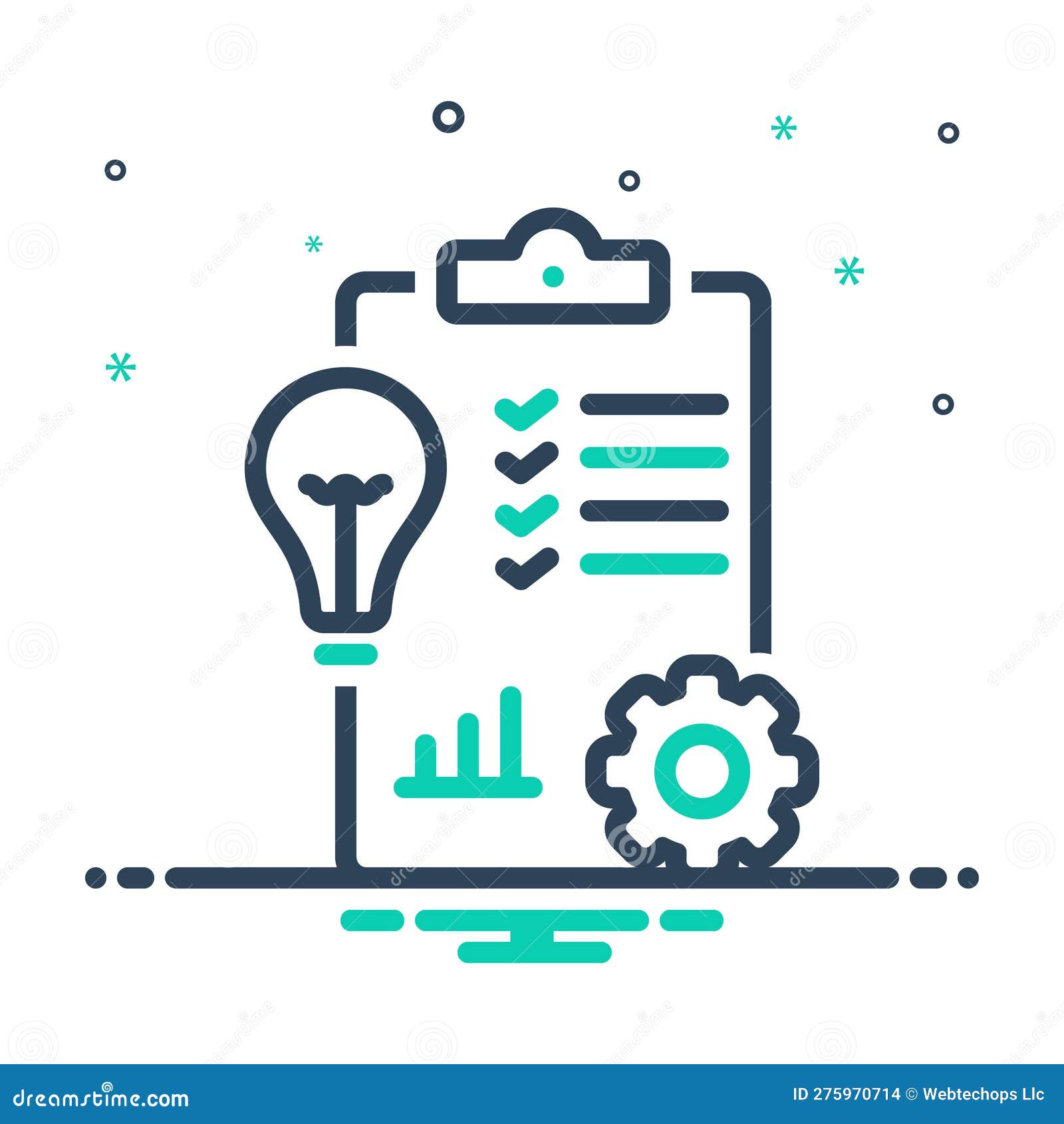 Mix Icon for Project, Plan and Order Stock Vector - Illustration of ...