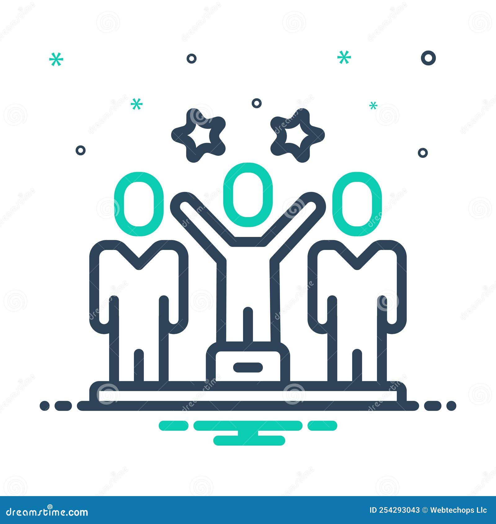 Mix Icon for Prominent, Eminent and Outstanding Stock Illustration ...