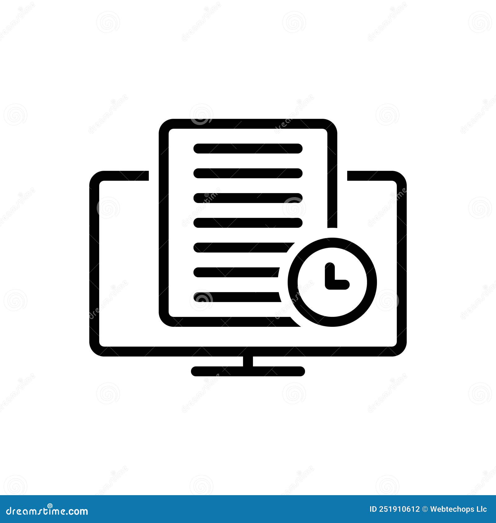 Black Line Icon for Promptly, Immediately and Instantly Stock Vector ...