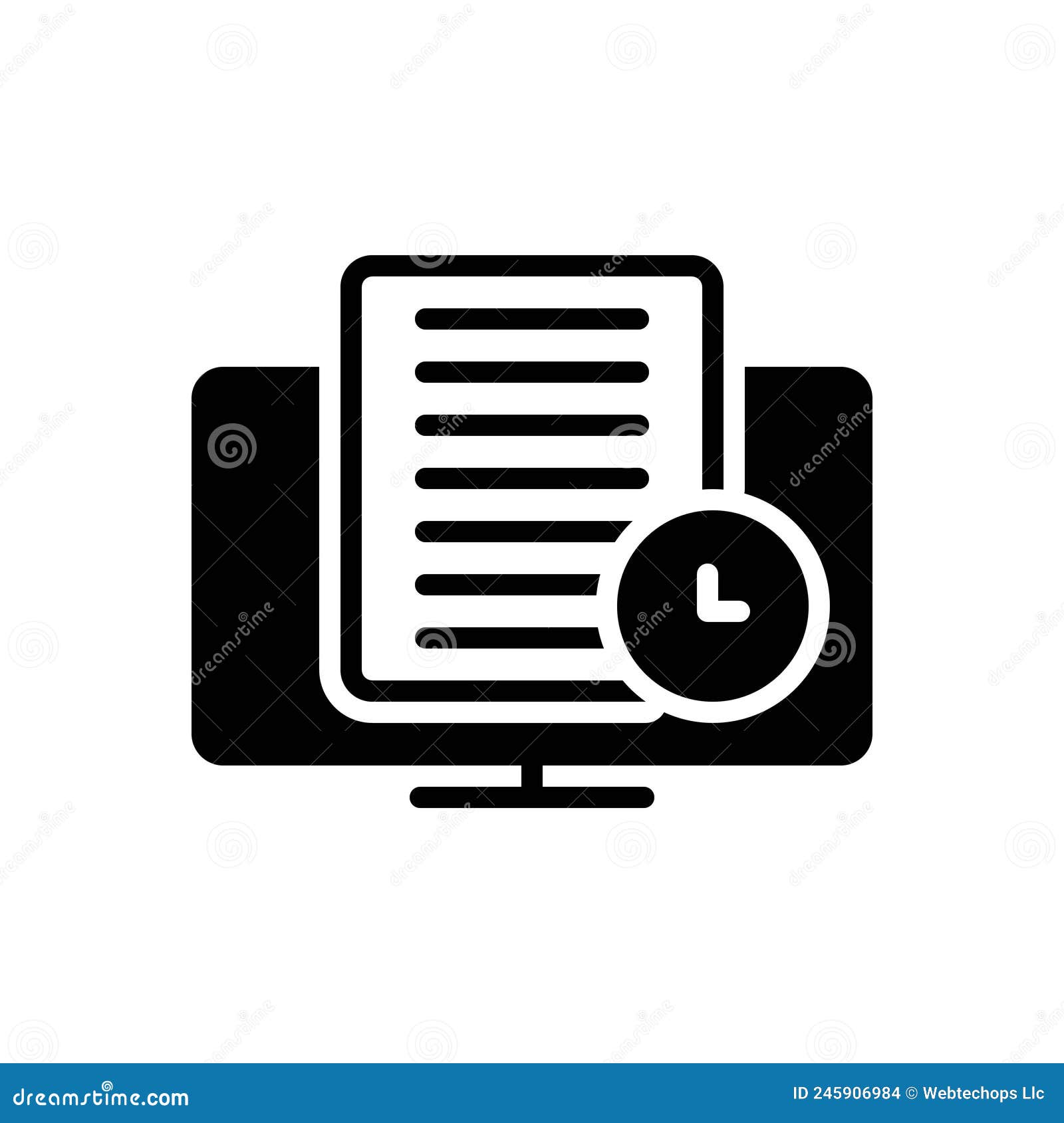 Black Solid Icon for Promptly, Immediately and Instantly Stock Vector ...