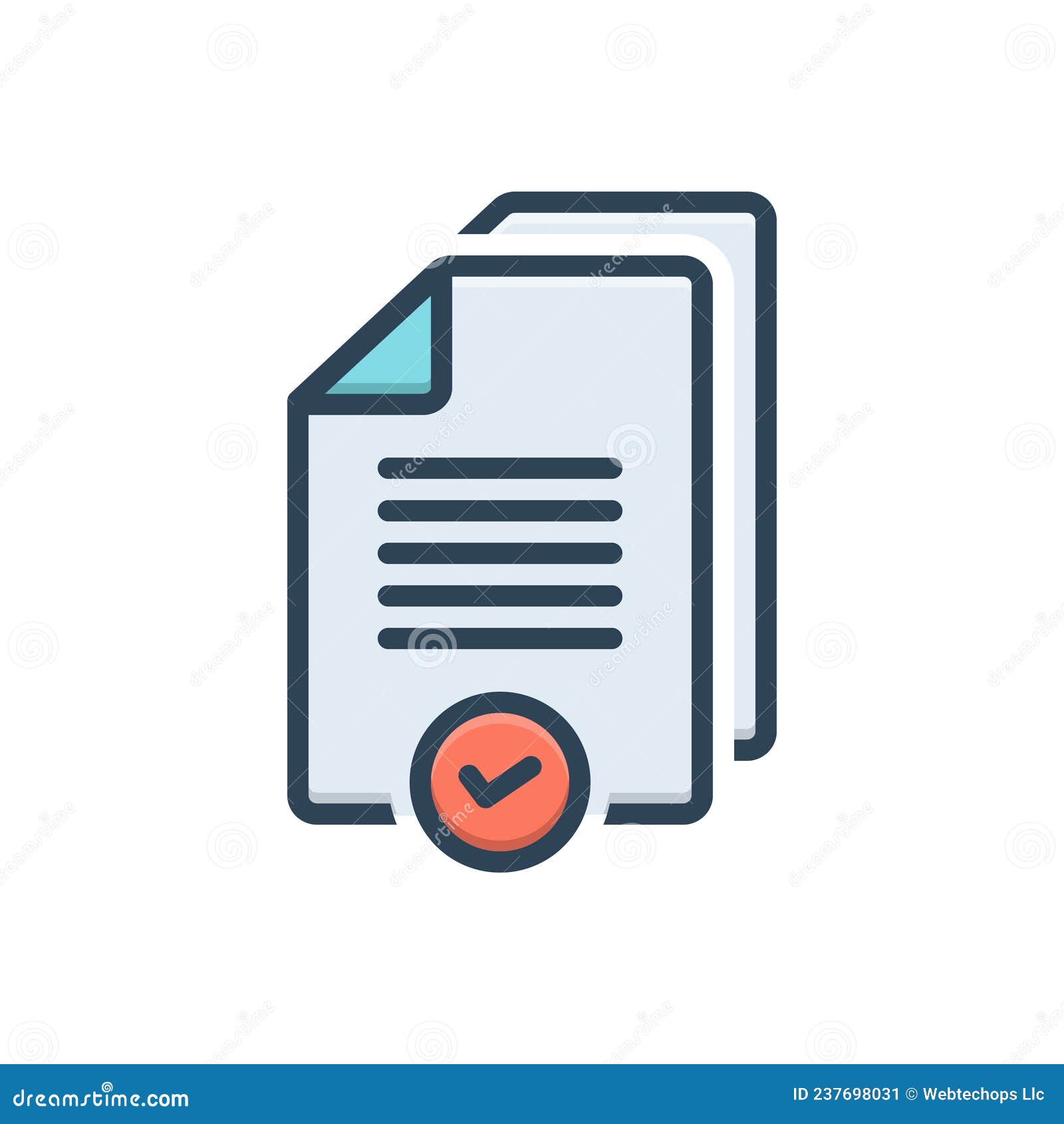 Color Illustration Icon for Proper, Document and Paper Stock ...