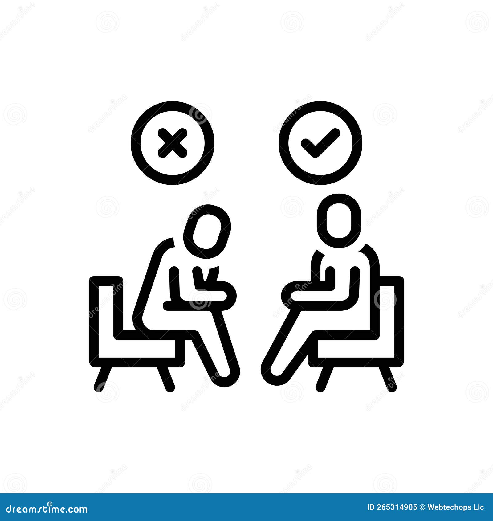 Black Line Icon for Proper, Right and Correct Stock Vector ...