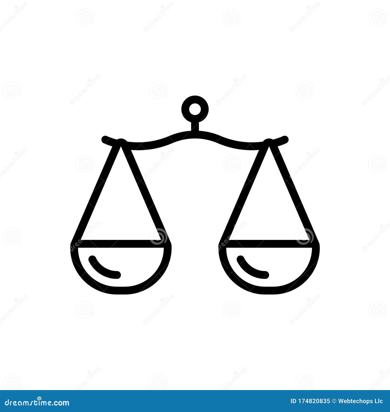 Black Line Icon for Proportion, Comparison and Libra Stock Illustration ...