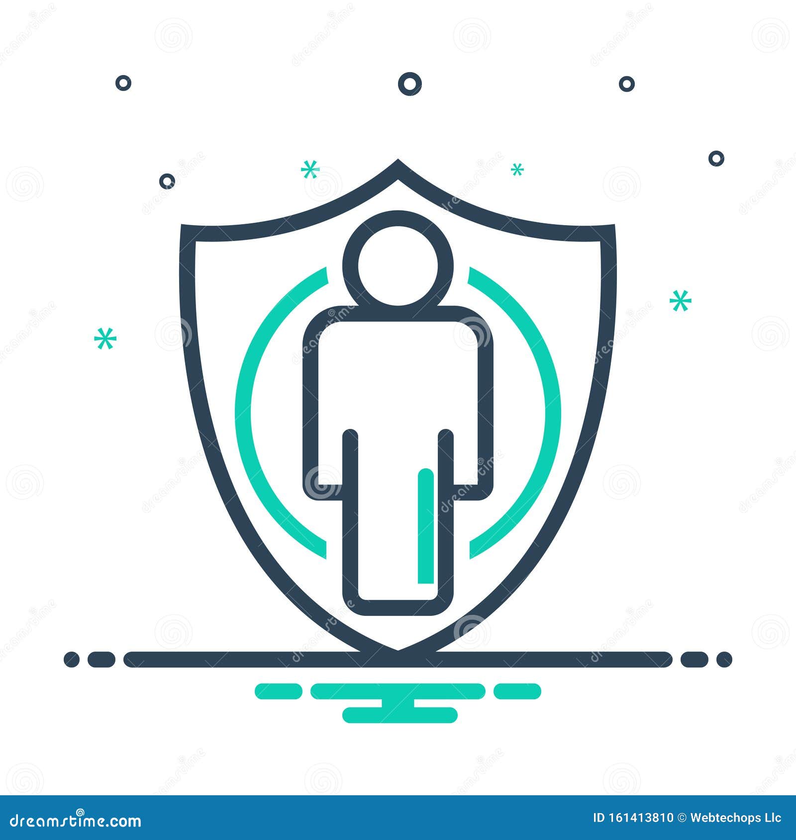 Mix Icon for Protection, Shield and Armor Stock Vector - Illustration ...