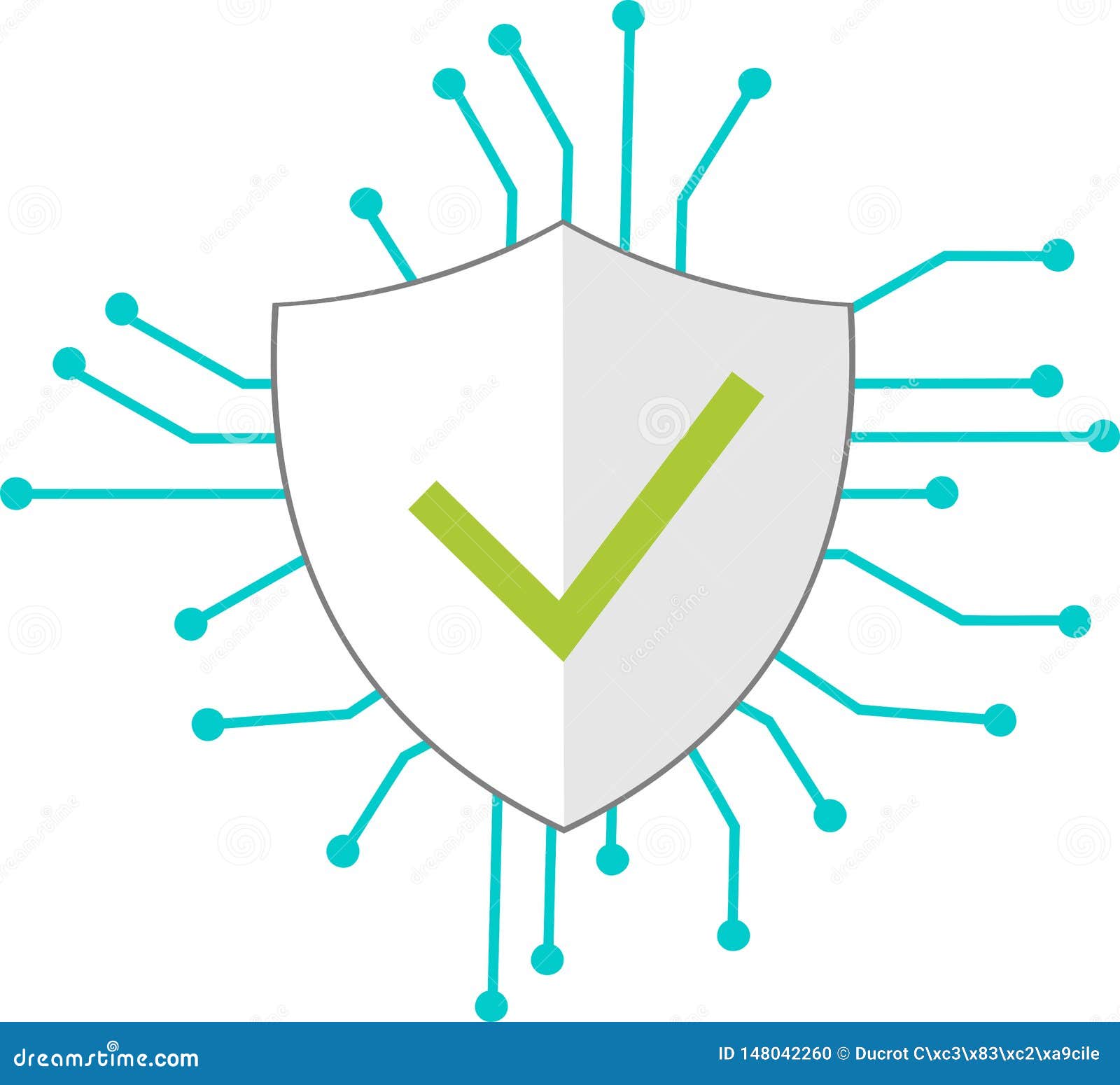Computer protection symbol stock vector. Illustration of network ...