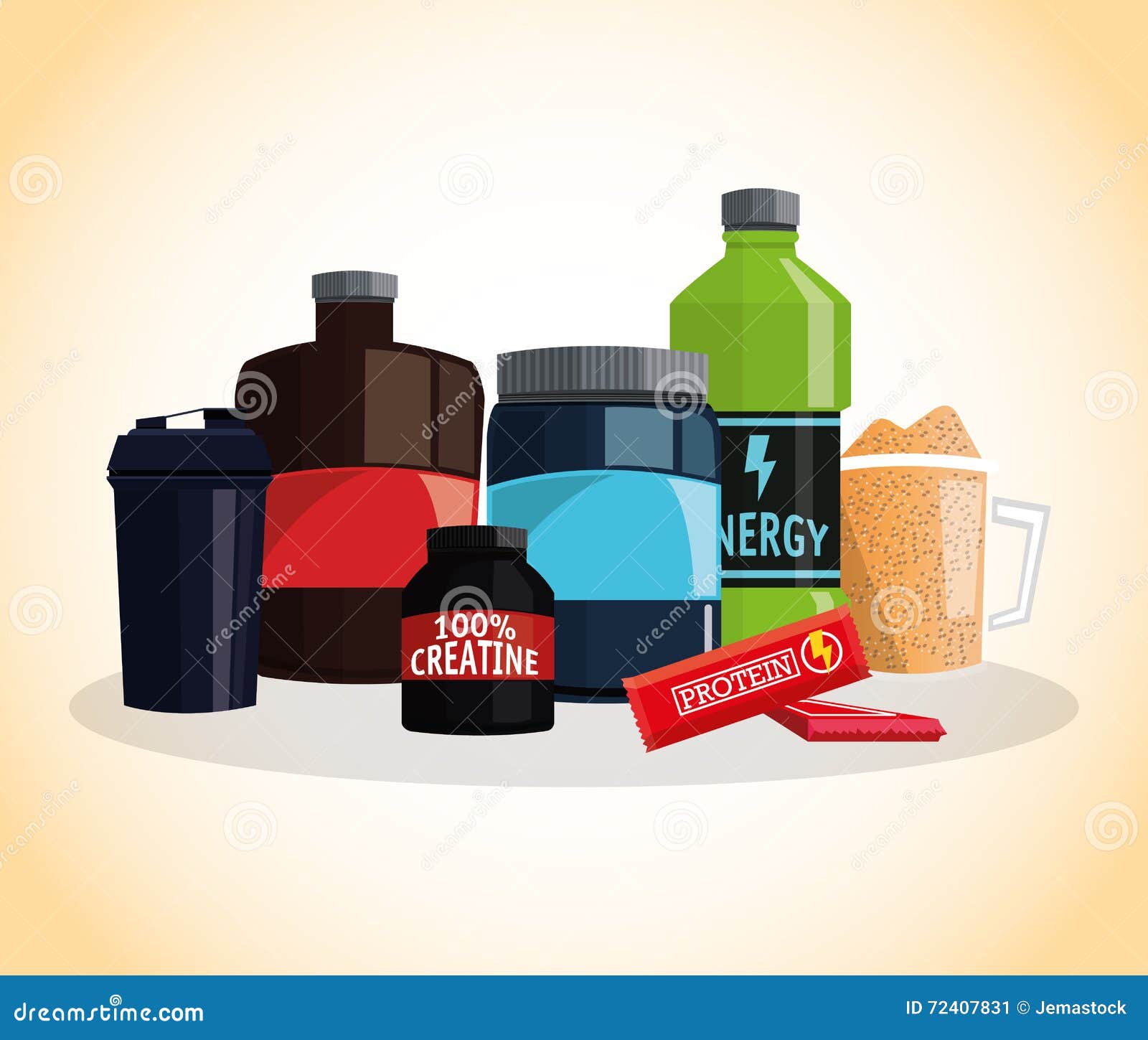 Icon of Protein Supplement Design, Vector Illustration Stock Vector ...