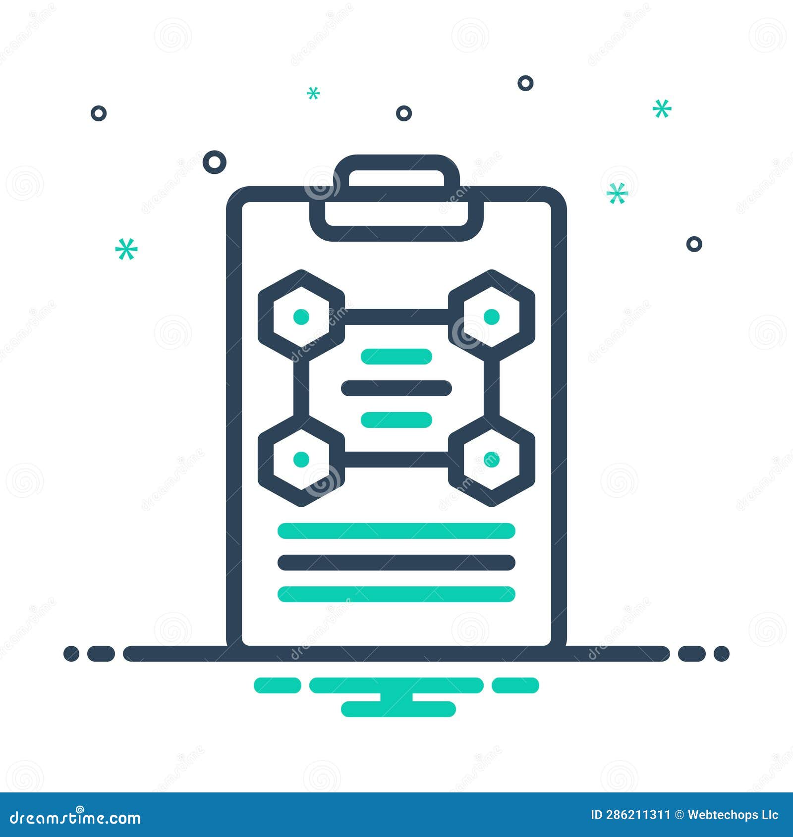 Mix Icon for Protocol, Document and Collection Stock Illustration ...