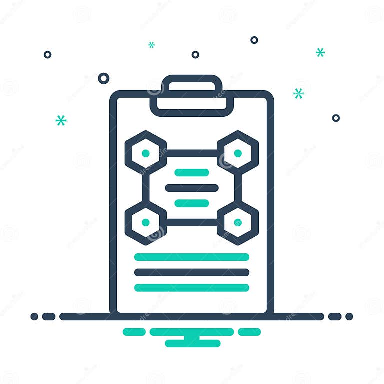 Mix Icon for Protocol, Document and Collection Stock Illustration ...