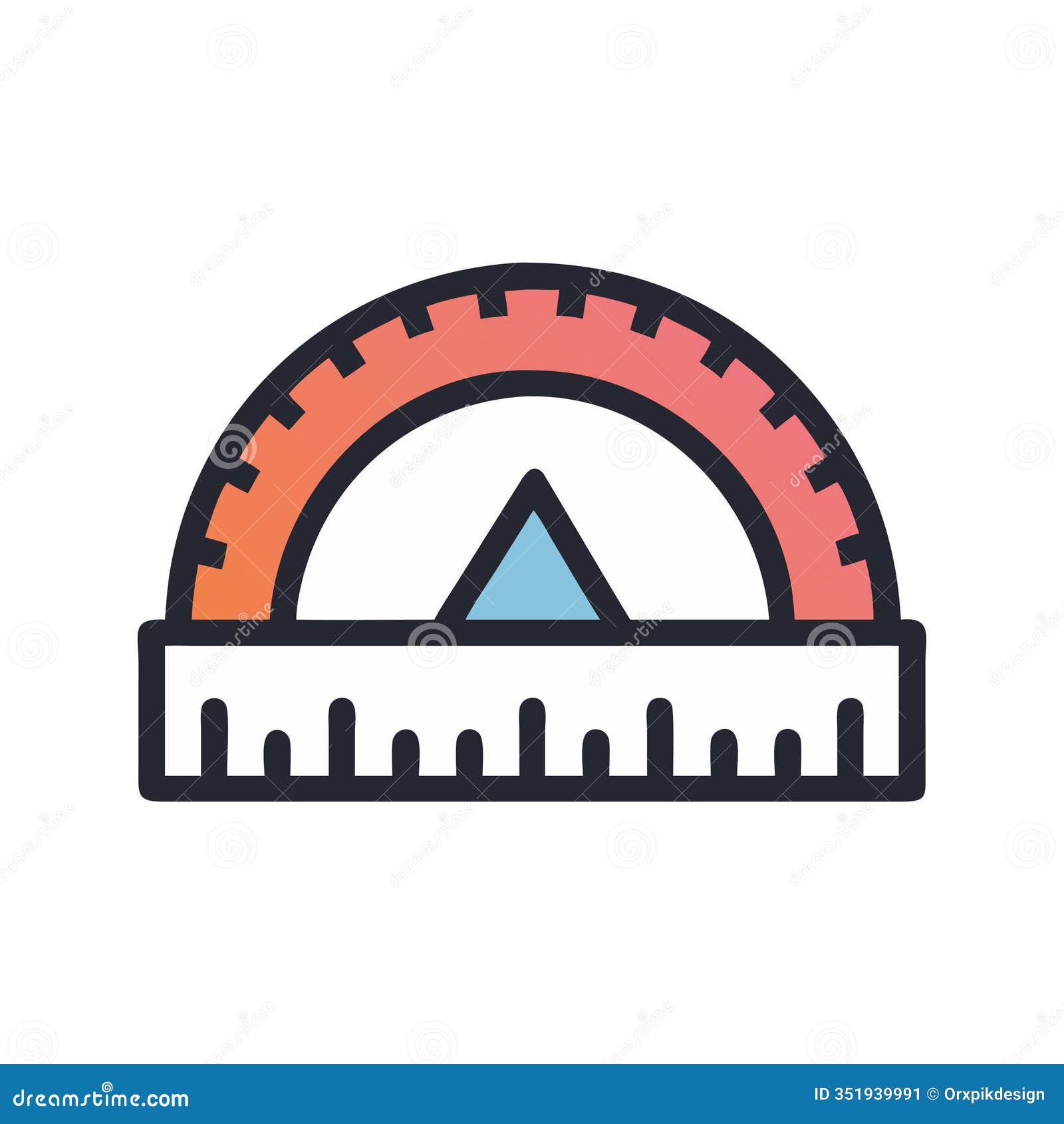 Icon For Protractors And Measurements Cartoon Vector | CartoonDealer ...