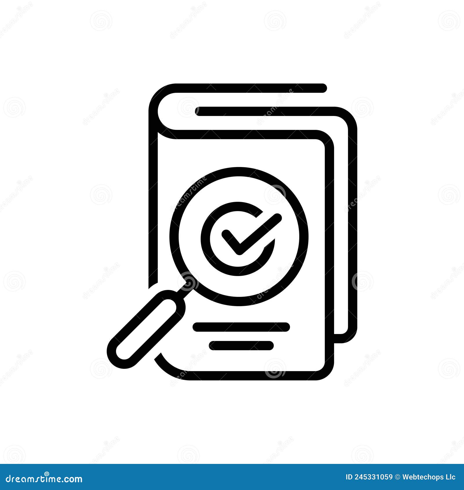 Black Line Icon for Prove, Verify and Complete Stock Vector ...