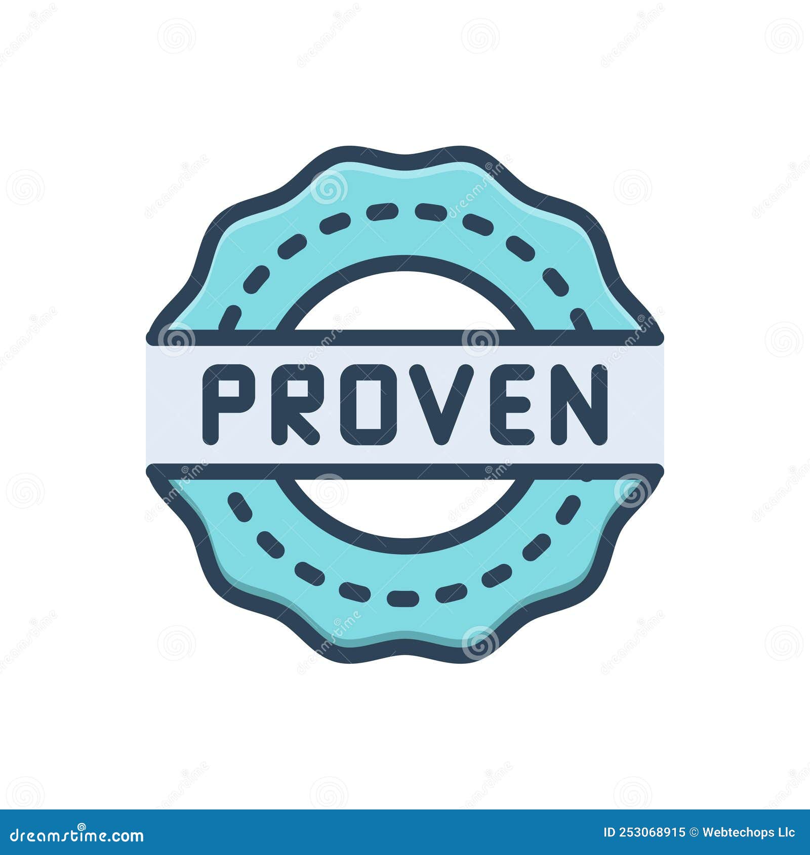 Color Illustration Icon for Proven, Approve and Certificate Stock ...