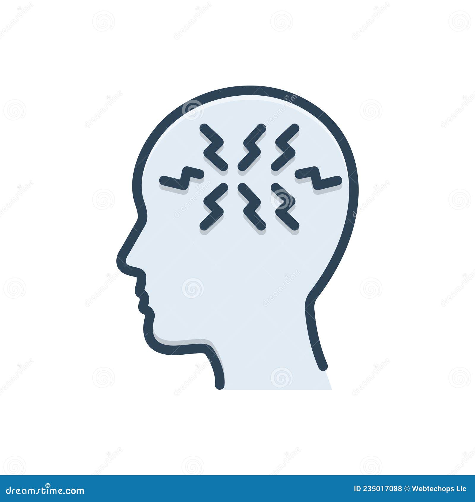 Color Illustration Icon for Ptsd, Post Traumatic and Stress Stock ...