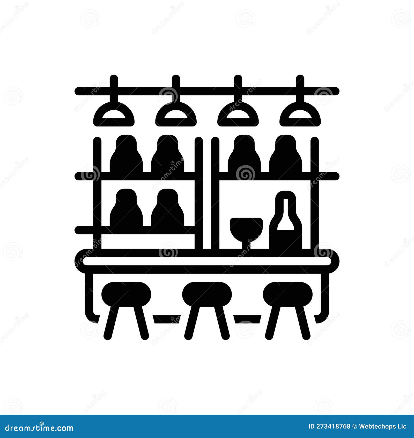 Black Solid Icon for Pub, Tavern and Restaurant Stock Vector ...