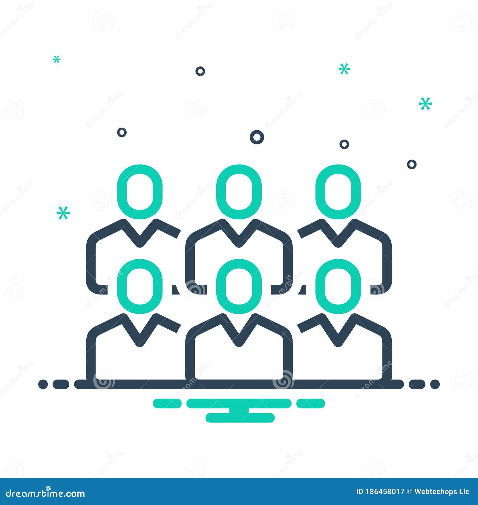 Mix Icon for Public, Common and Mass Stock Vector - Illustration of ...