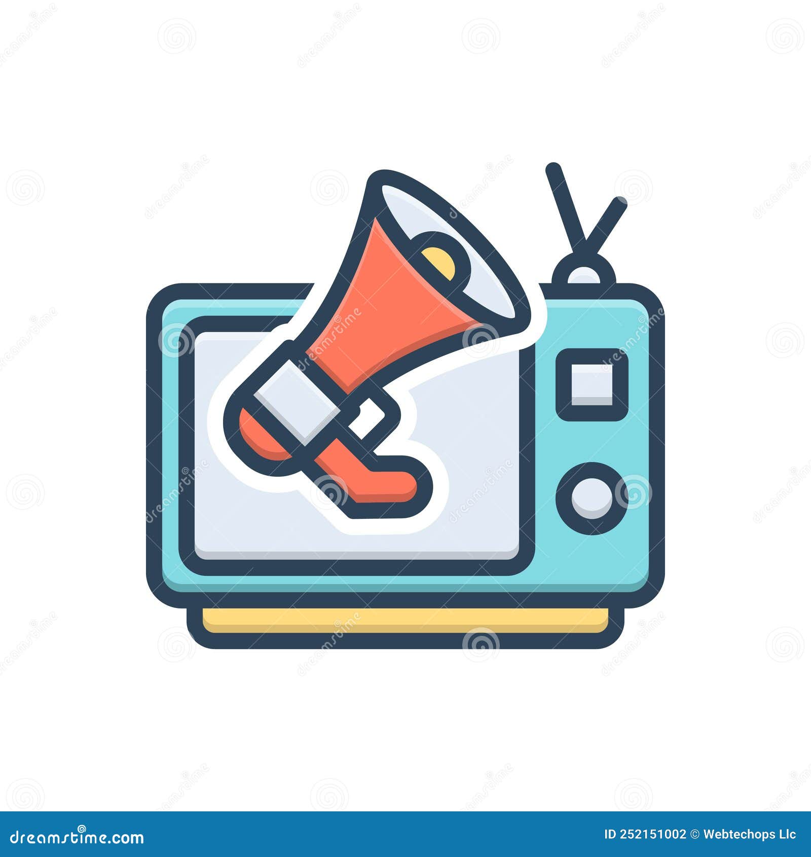 Color Illustration Icon for Publicity, Propaganda and Spreading Stock ...