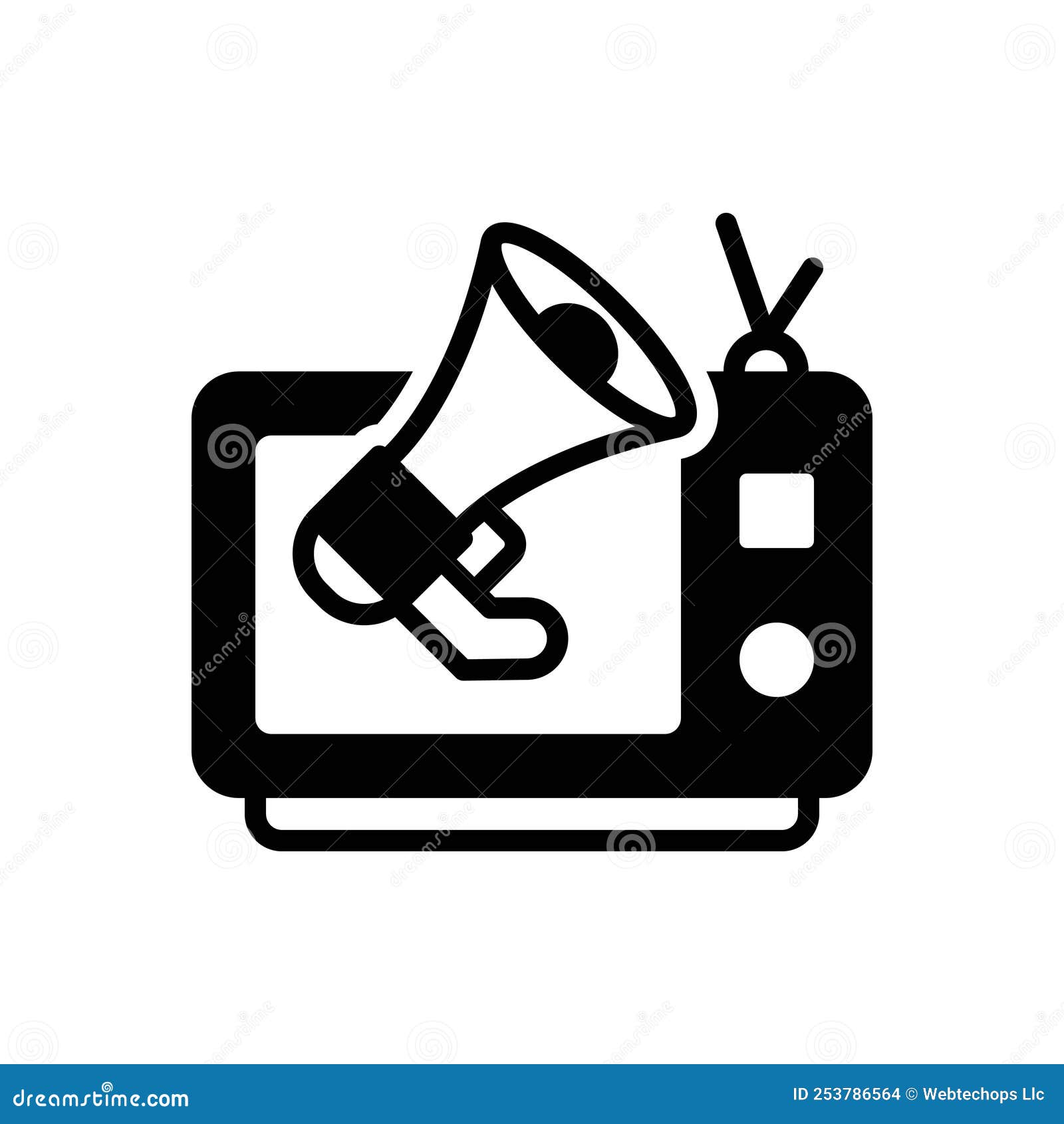 Black Solid Icon for Publicity, Propaganda and Spreading Stock ...