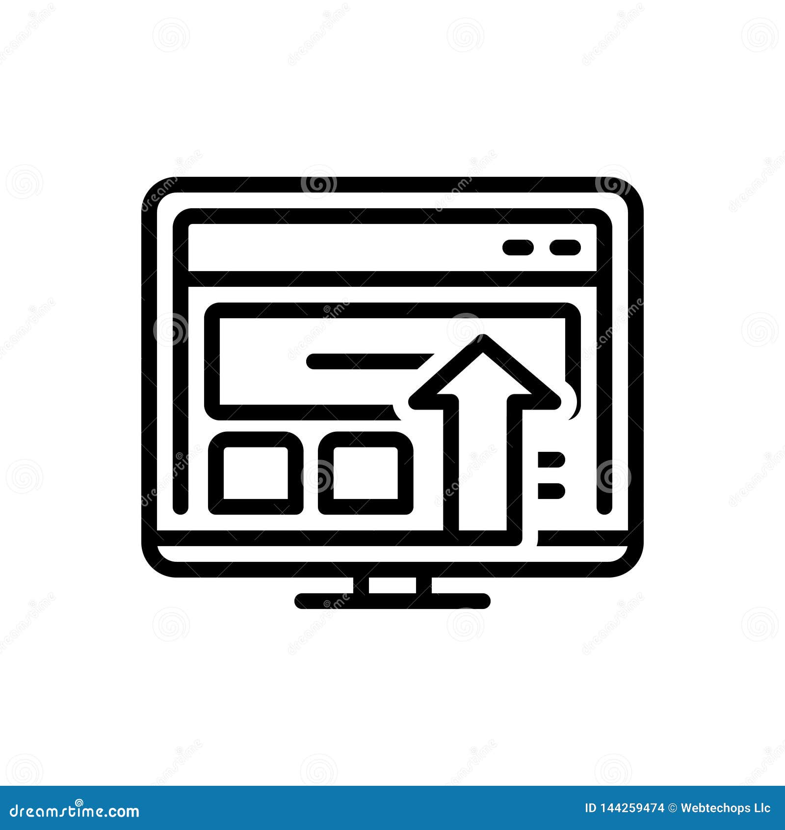 Black Line Icon for Publish, Issue and Technology Stock Vector ...