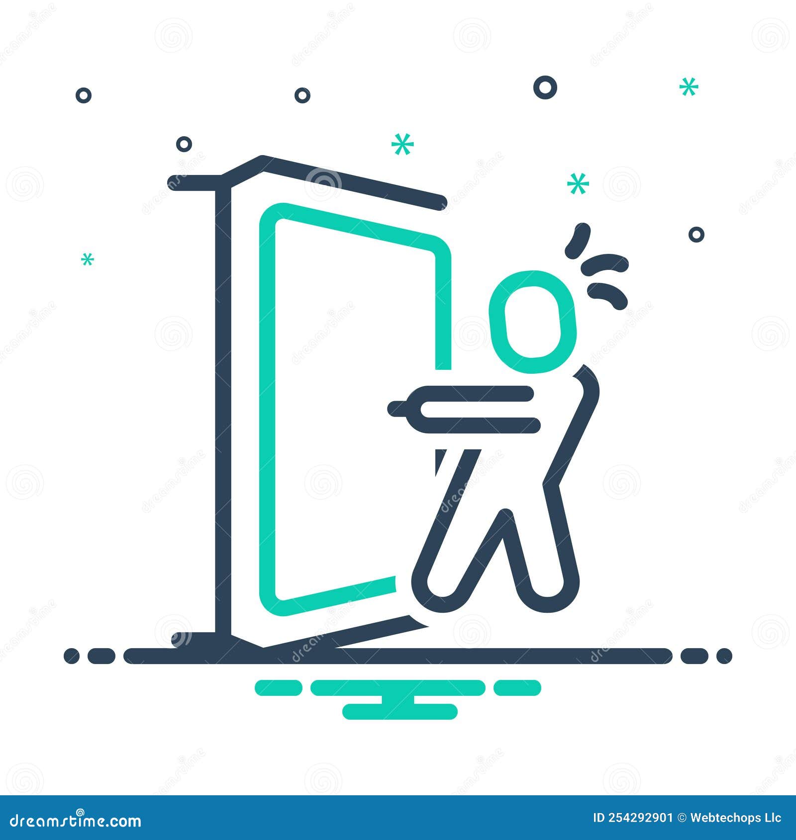 Mix Icon for Pulling, Push and Entrance Stock Illustration ...