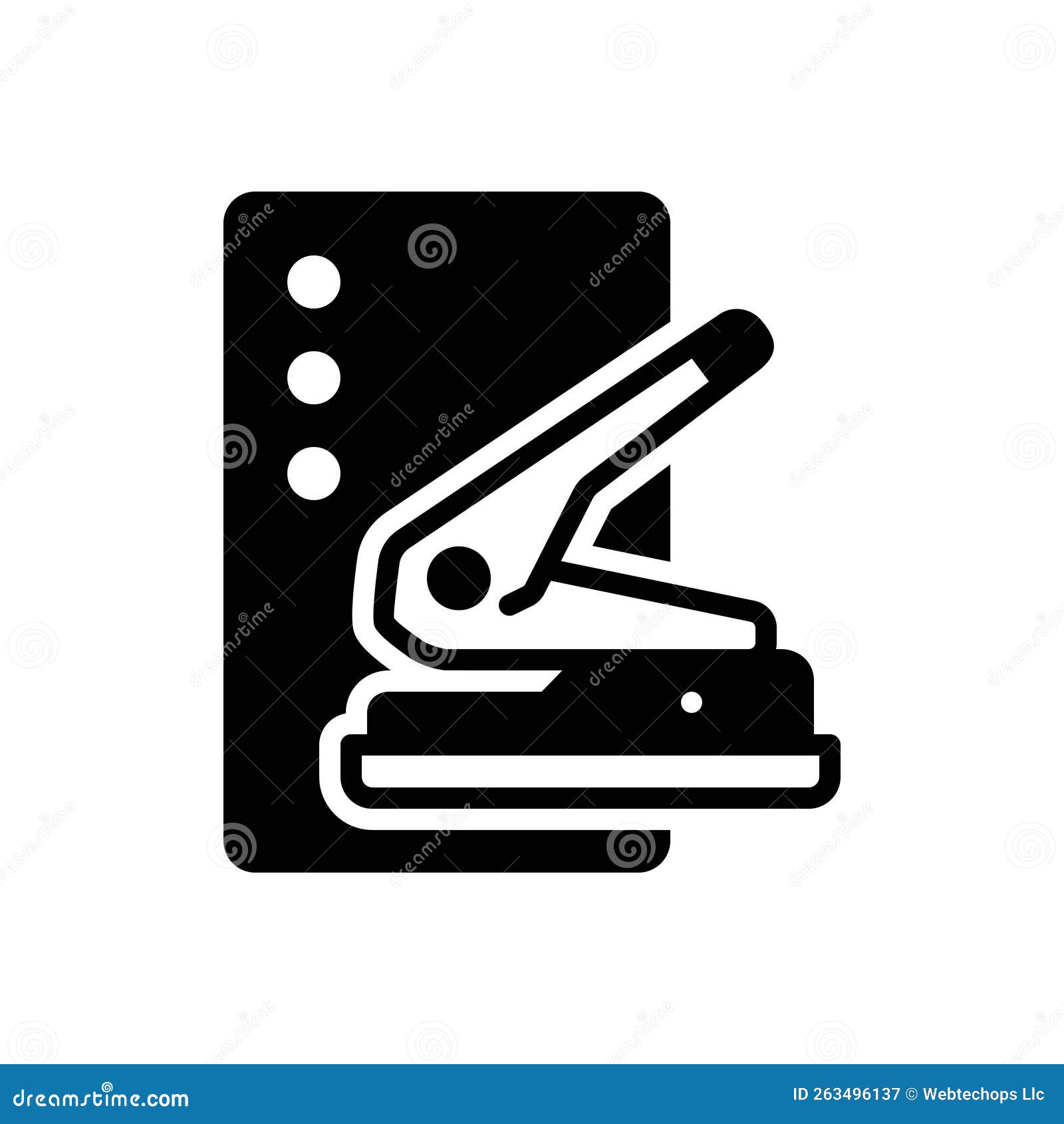Black Solid Icon for Punch, Clip and Attach Stock Vector - Illustration ...