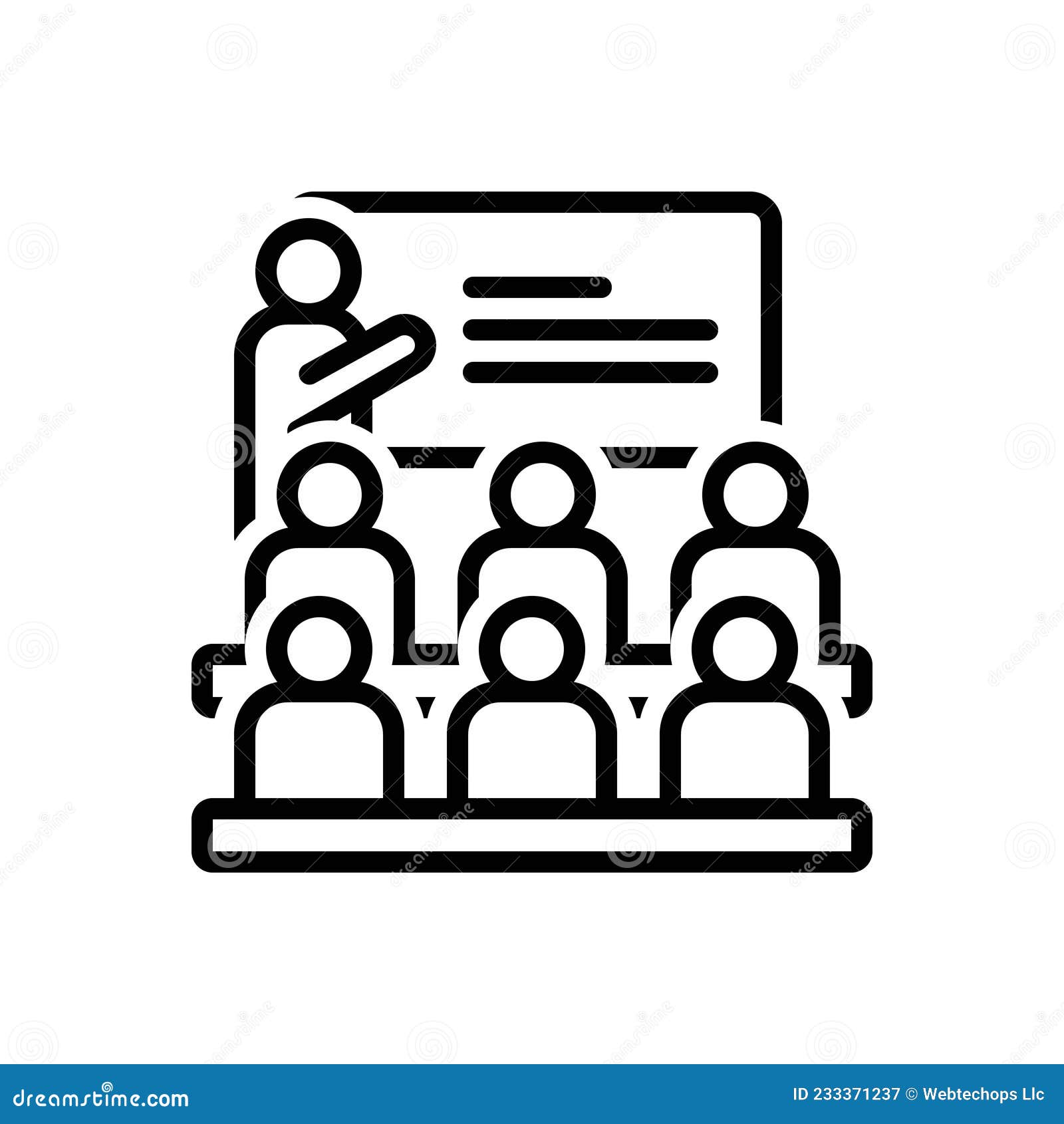 Black Line Icon for Pupils, Learner and Student Stock Vector ...