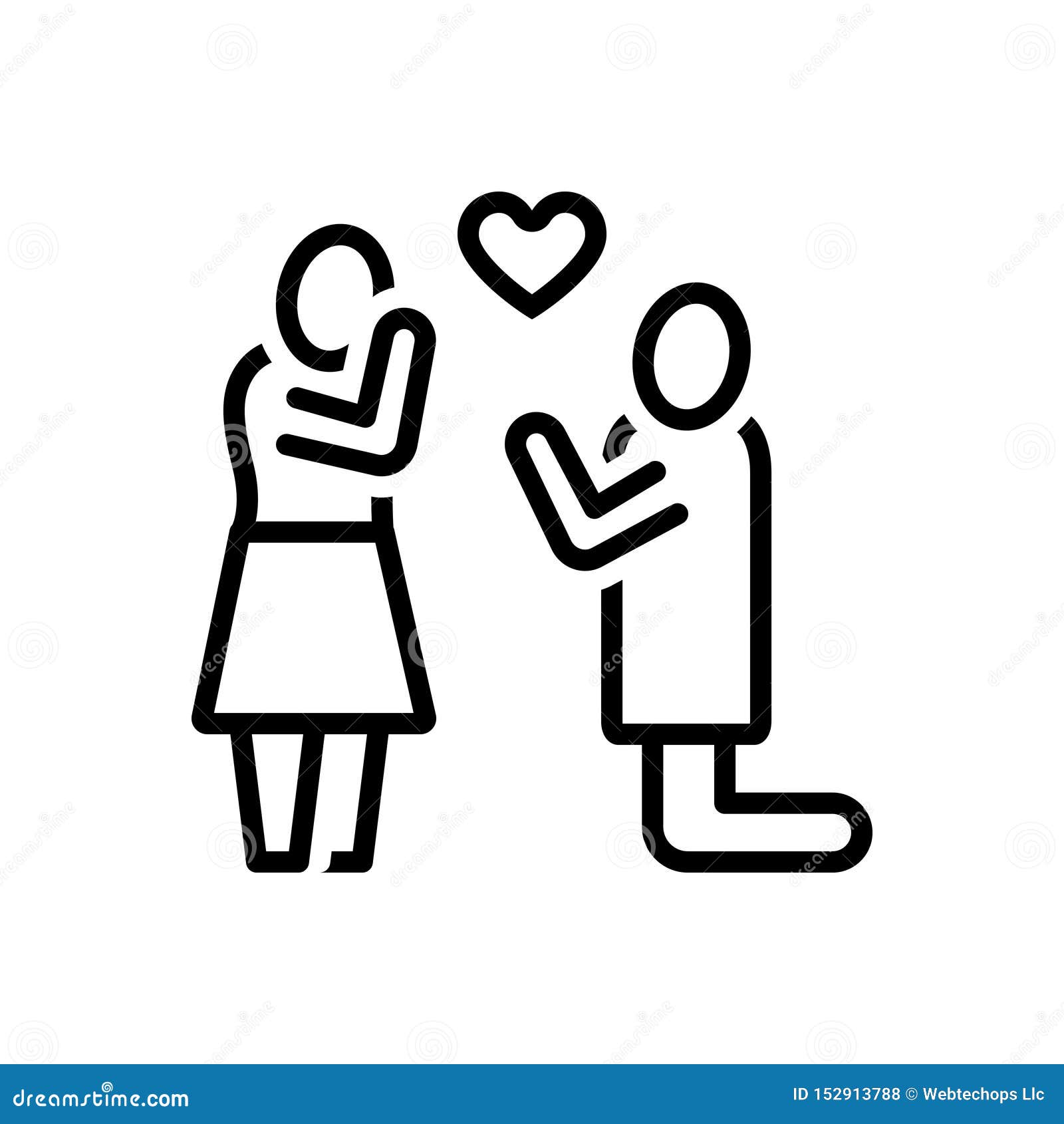 Black Line Icon for Purpose, Love and People Stock Vector ...