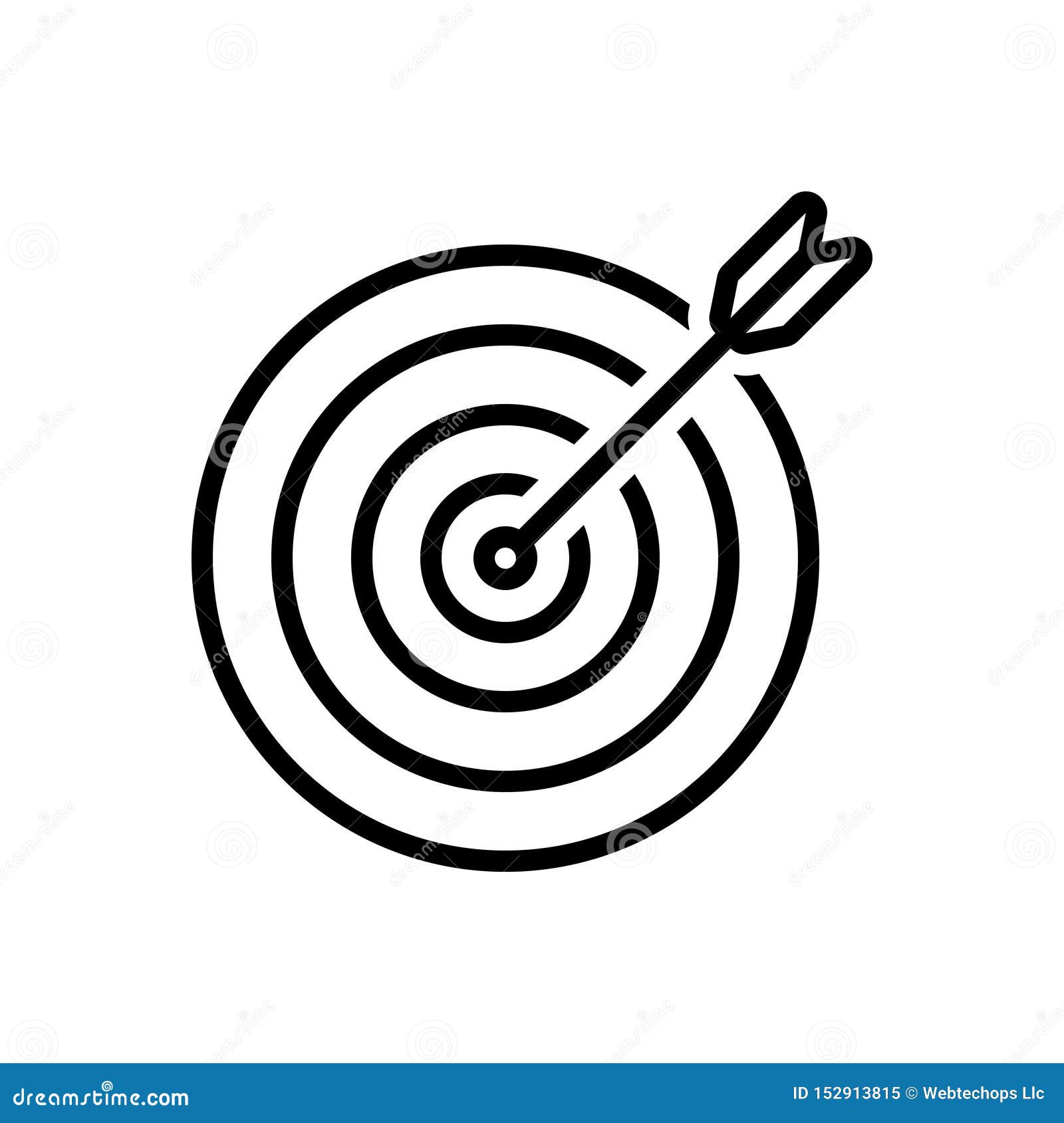 Black Line Icon for Purpose, Objective and Aim Stock Vector ...