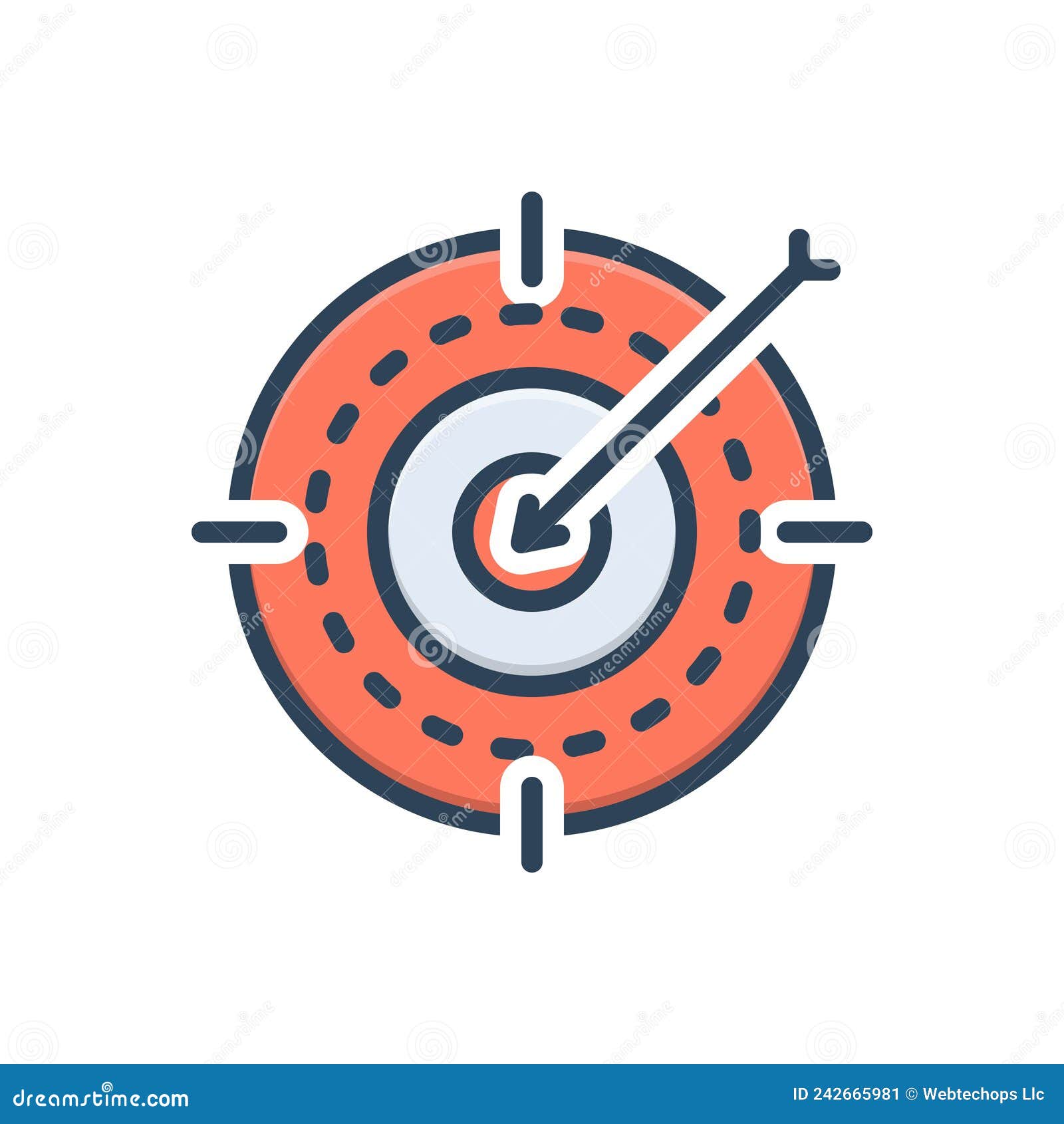 Color Illustration Icon for Purposes, Motive and Objectives Stock ...