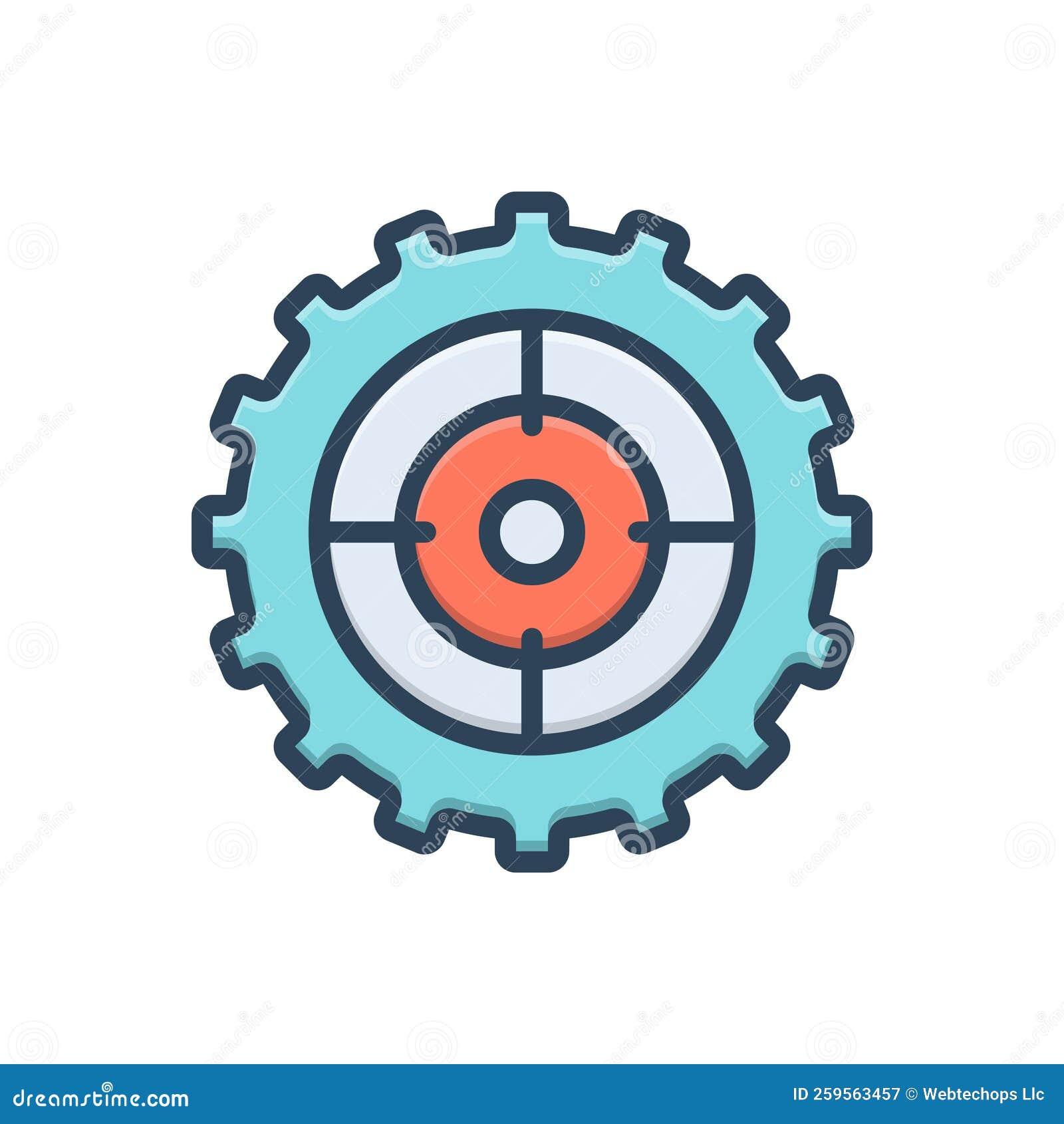 Color Illustration Icon for Pursuit, Target and Accuracy Stock ...