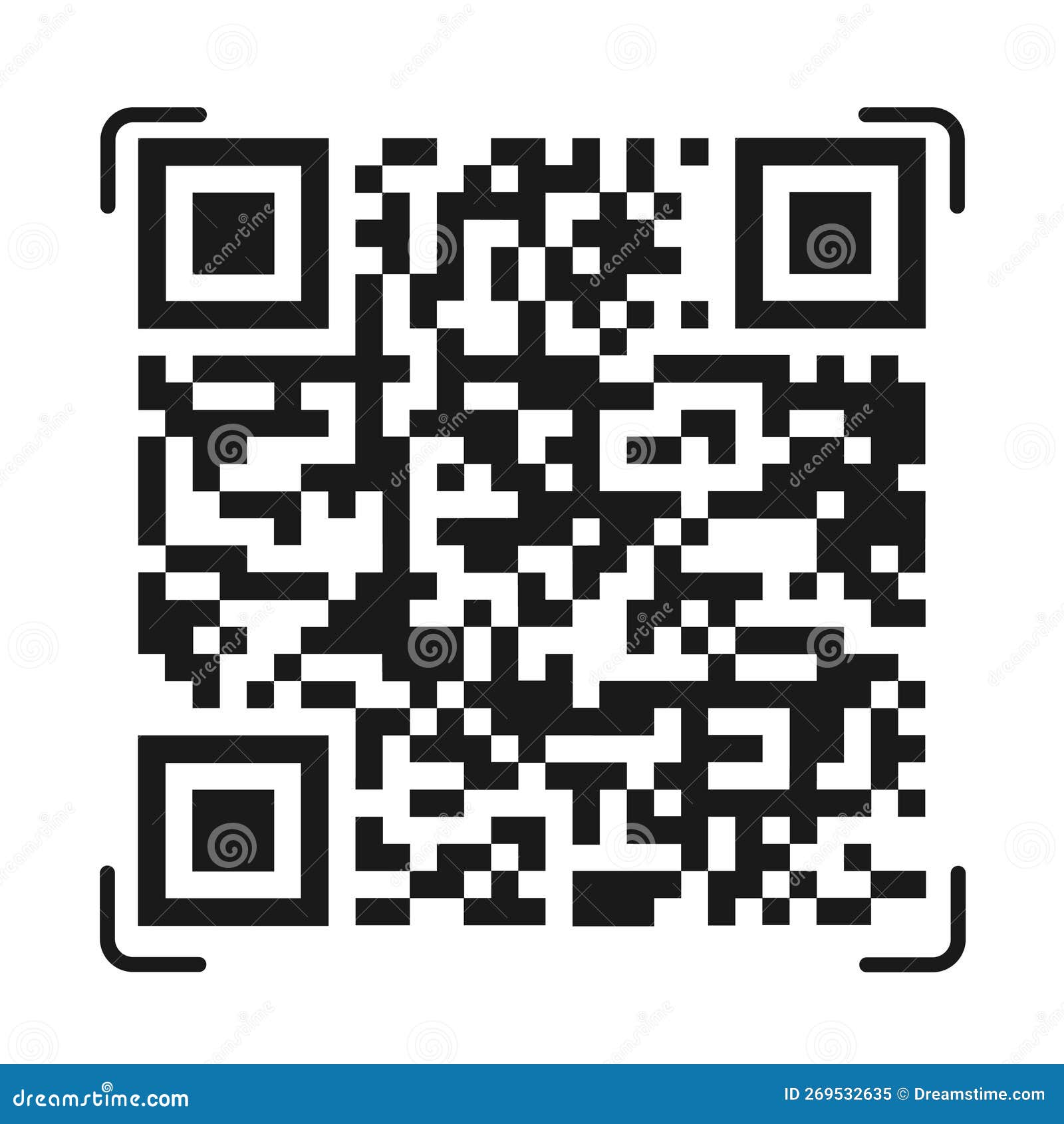 Icon of the QR Code. Vector Illustration Stock Vector - Illustration of ...