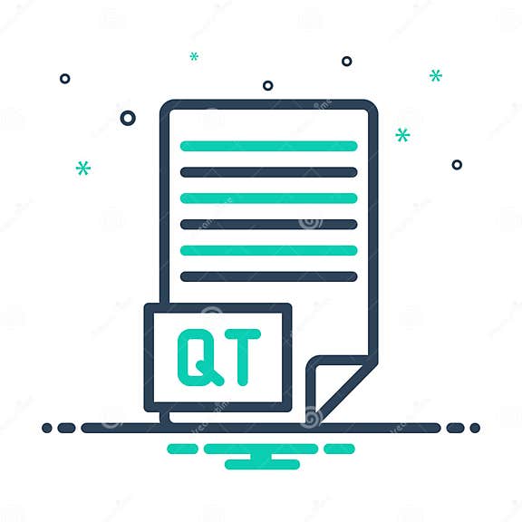 Mix Icon for Qt, Abbreviation and Company Stock Vector - Illustration of abbreviation, file ...