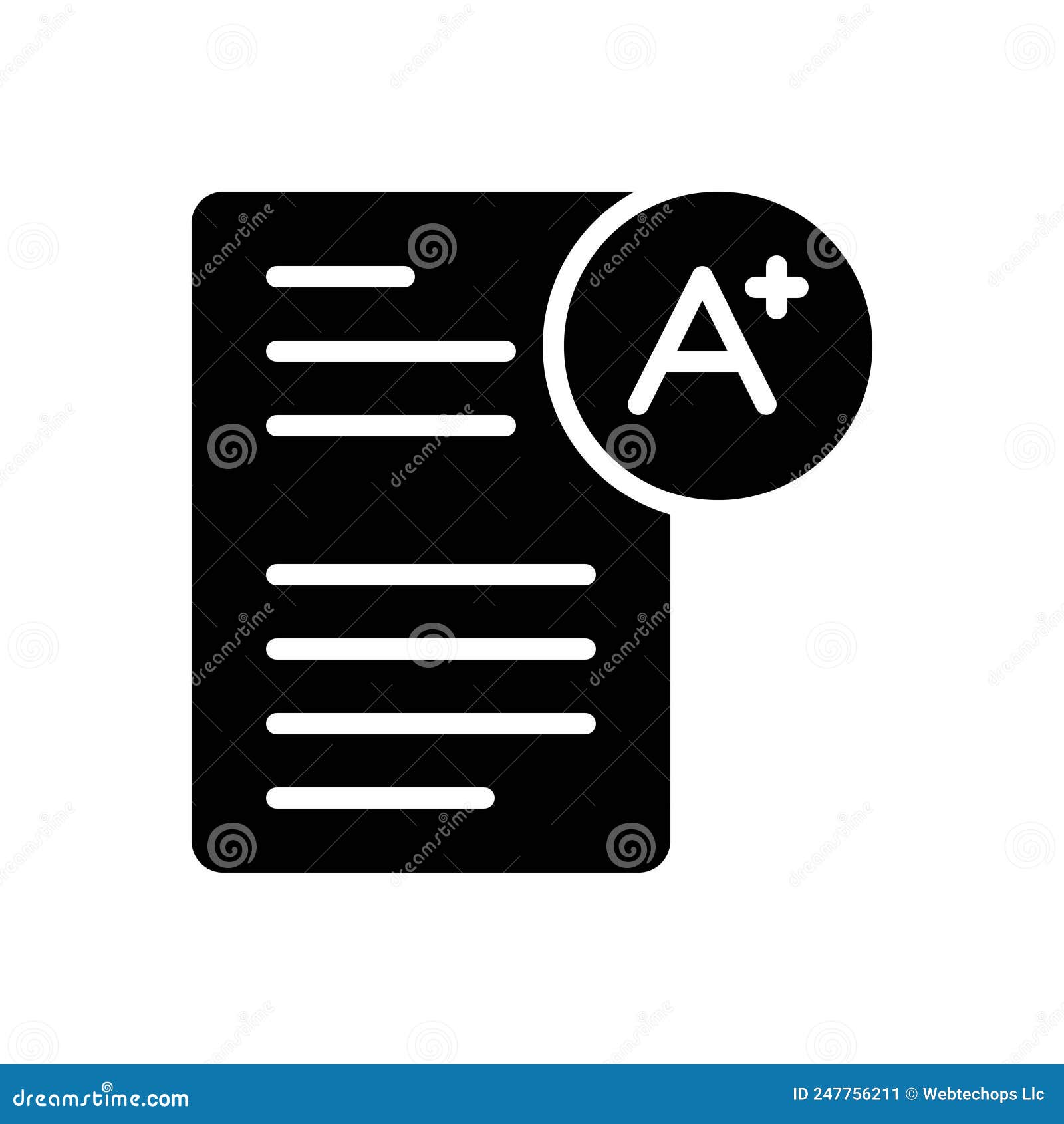Black Solid Icon for Qualification, Merit and Ability Stock Vector ...