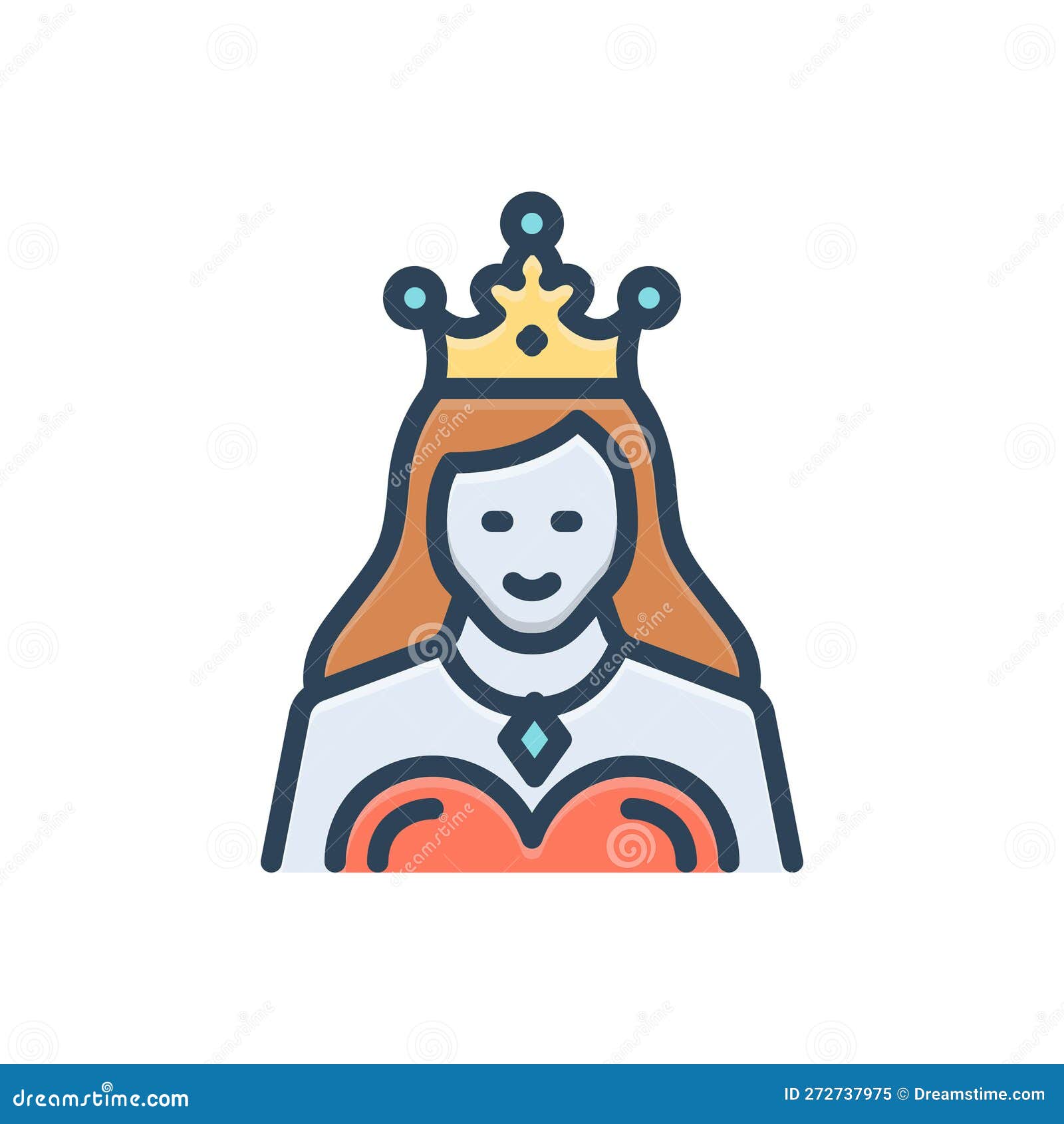 Two Color Empress Vector Icon From People Concept. Isolated Blue ...