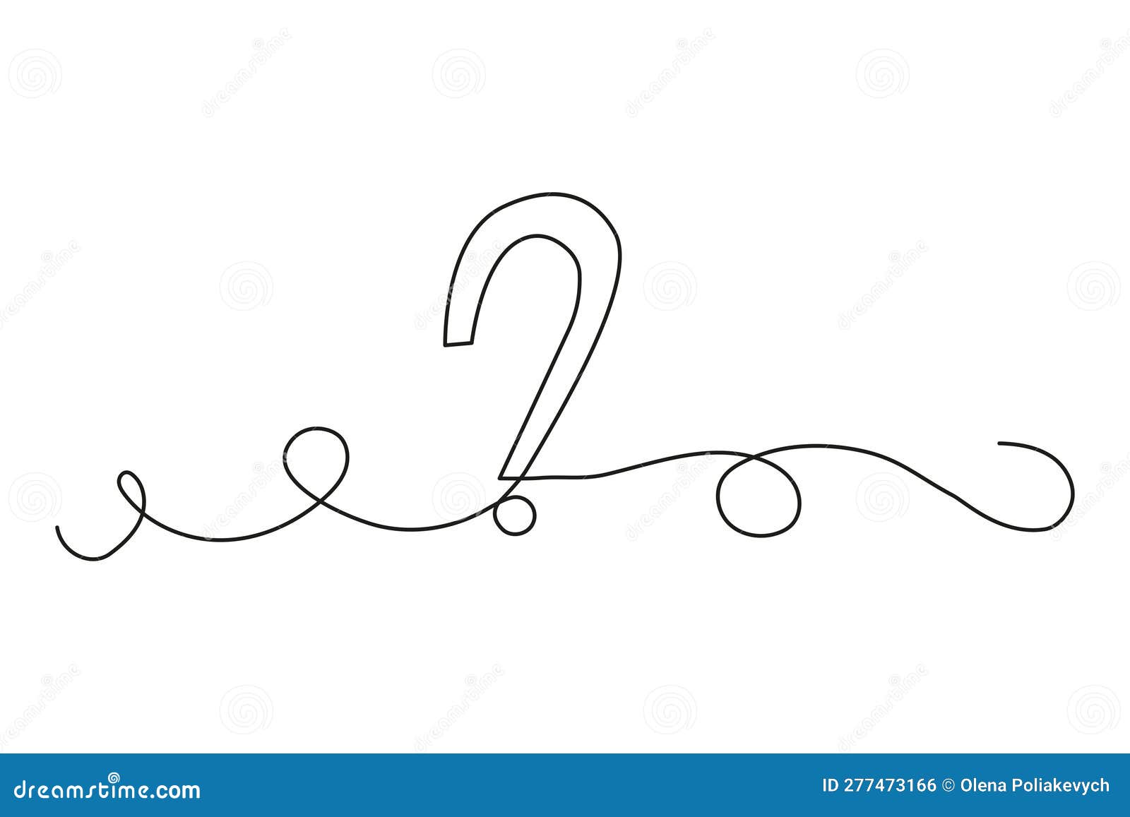 Icon with Question Mark Line. Contour Symbol. Vector Illustration Stock ...