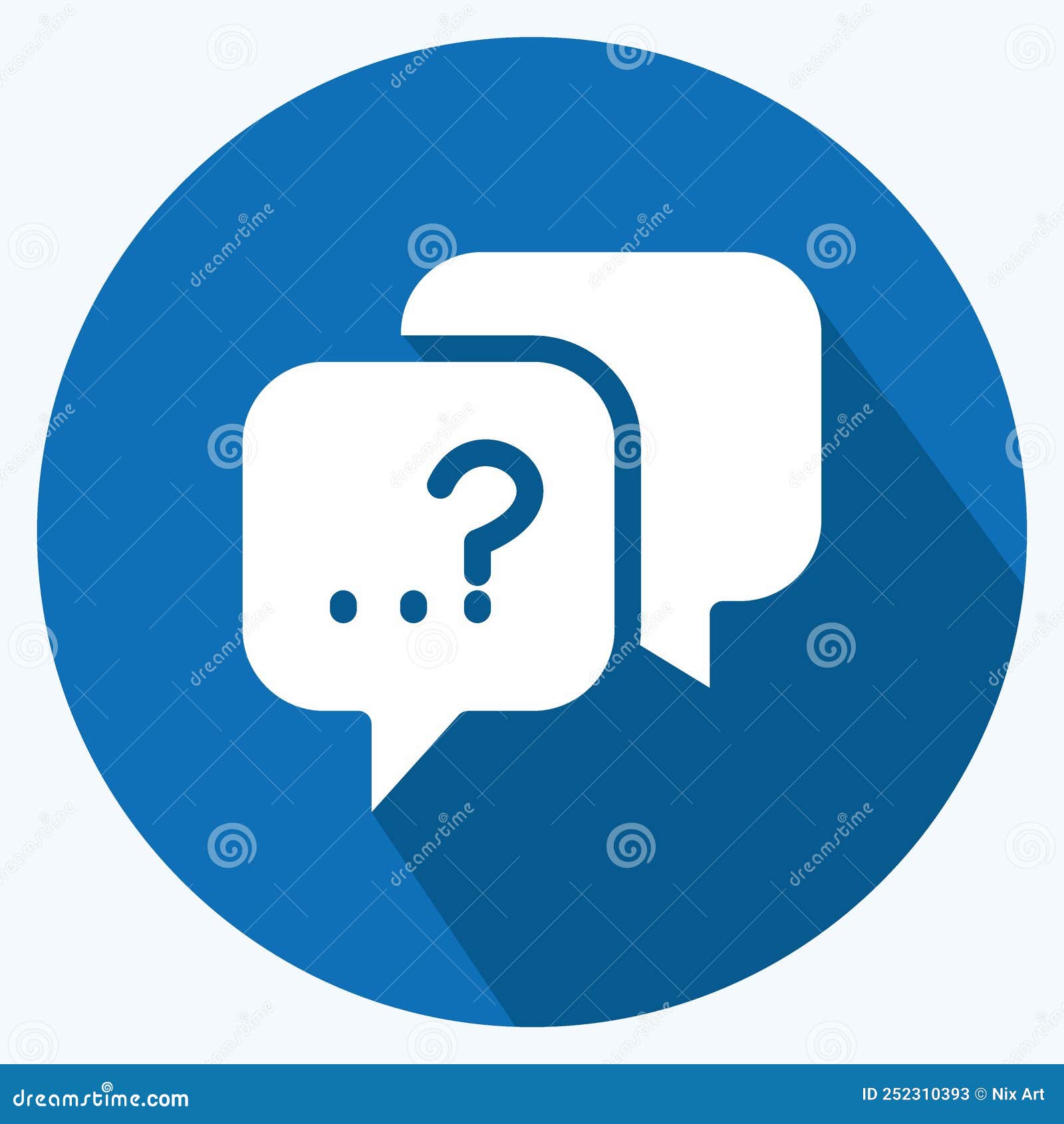 Icon Question. Suitable for Feedback Symbol. Long Shadow Style. Simple ...