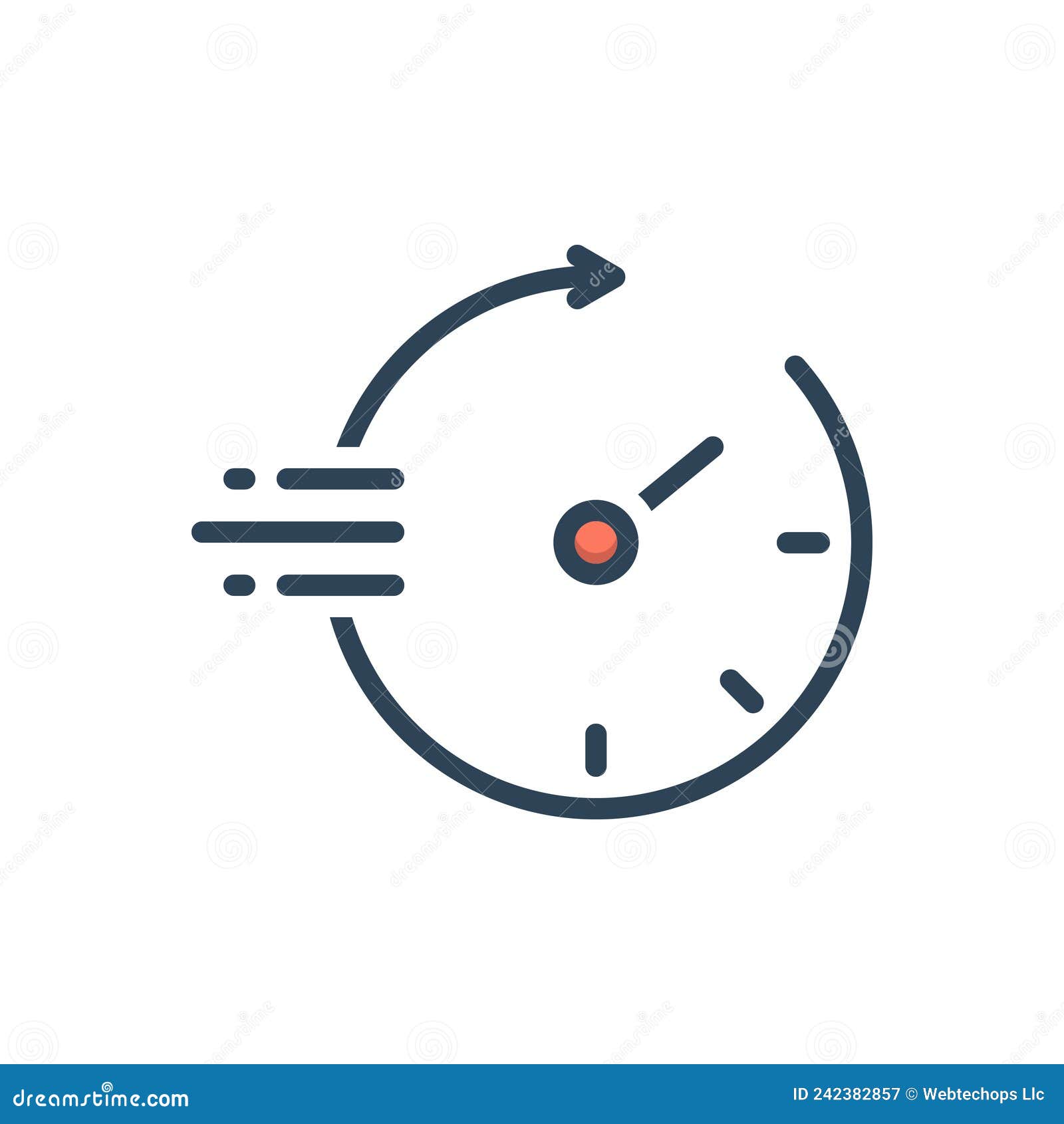 Color Illustration Icon for Quickly, Soon and Hurry Stock Illustration ...