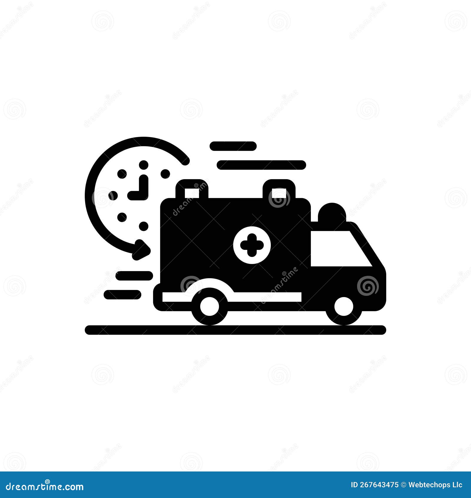 Black Solid Icon for Quickly, Soon and Hurry Up Stock Vector ...