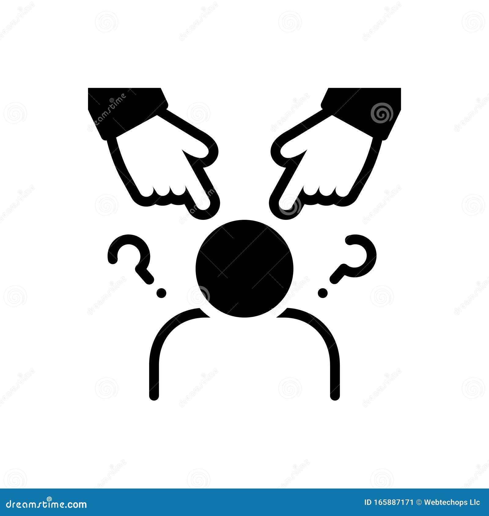 Black Solid Icon for Racial, Racism and Blaming Stock Vector ...