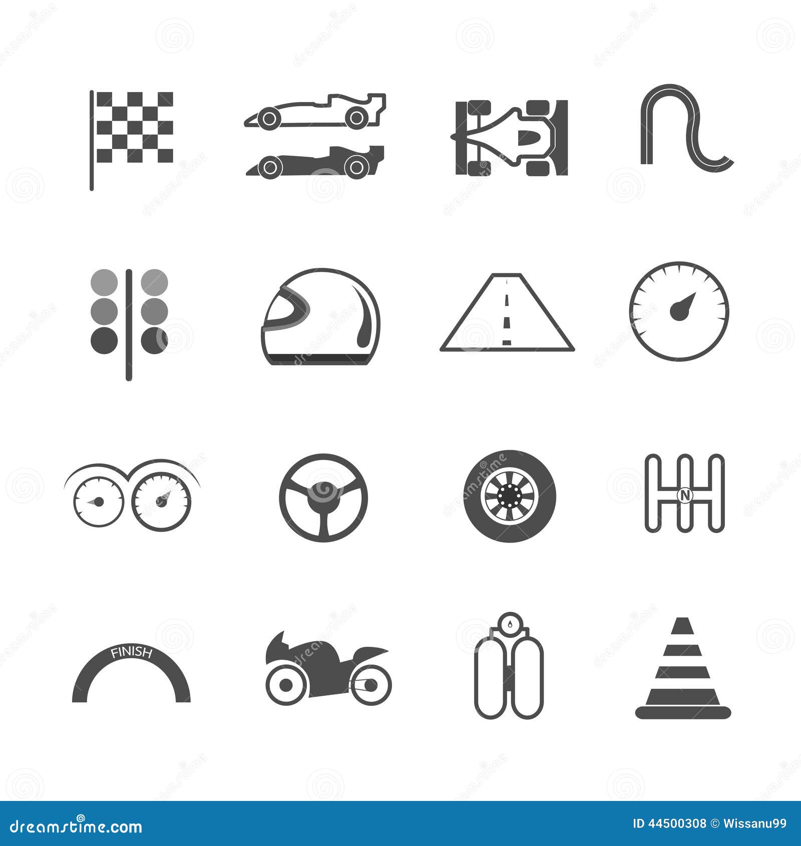 Icon racing stock vector. Illustration of speed, start - 44500308