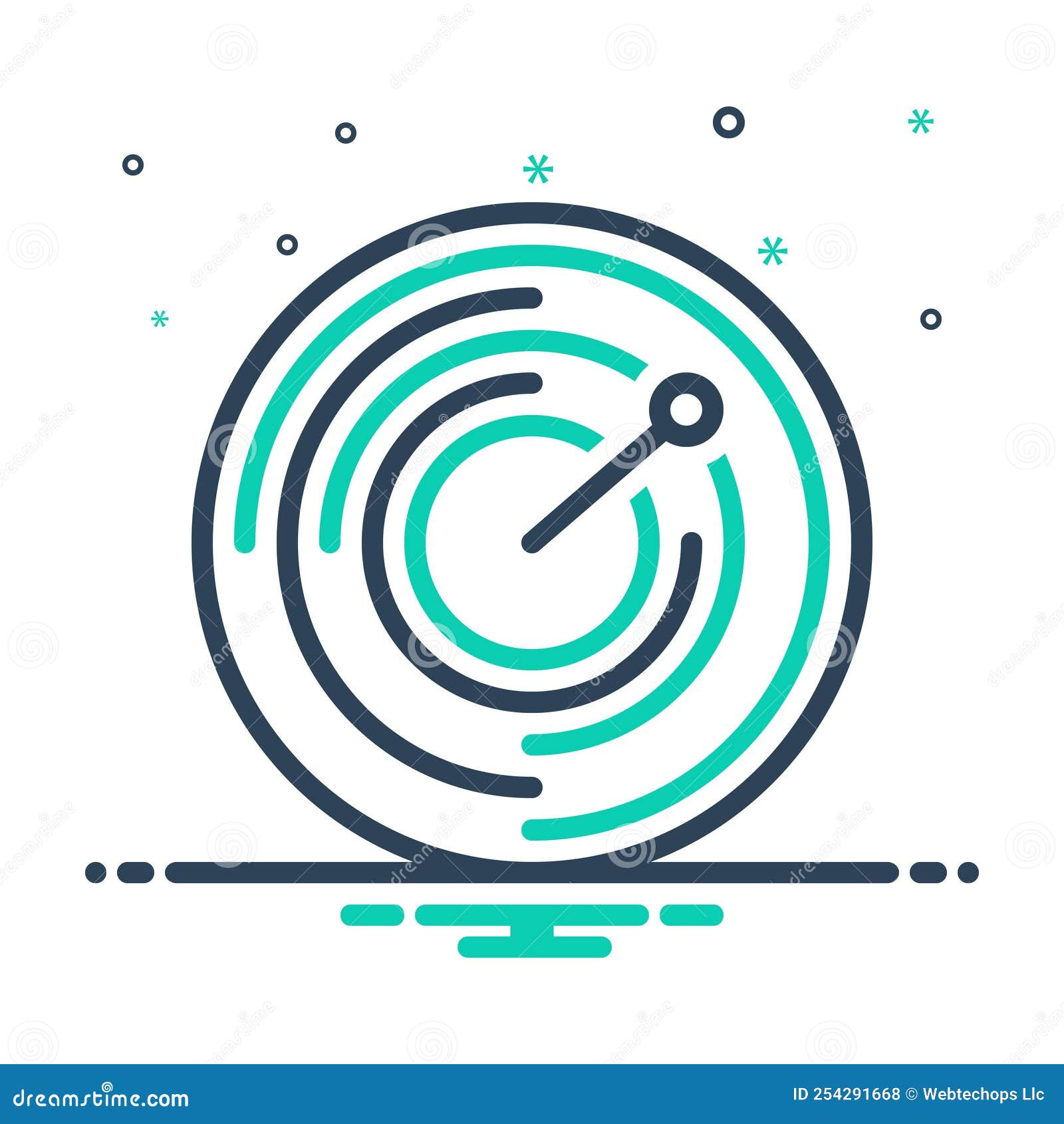 Mix Icon for Radius, Atom and Business Stock Vector - Illustration of ...