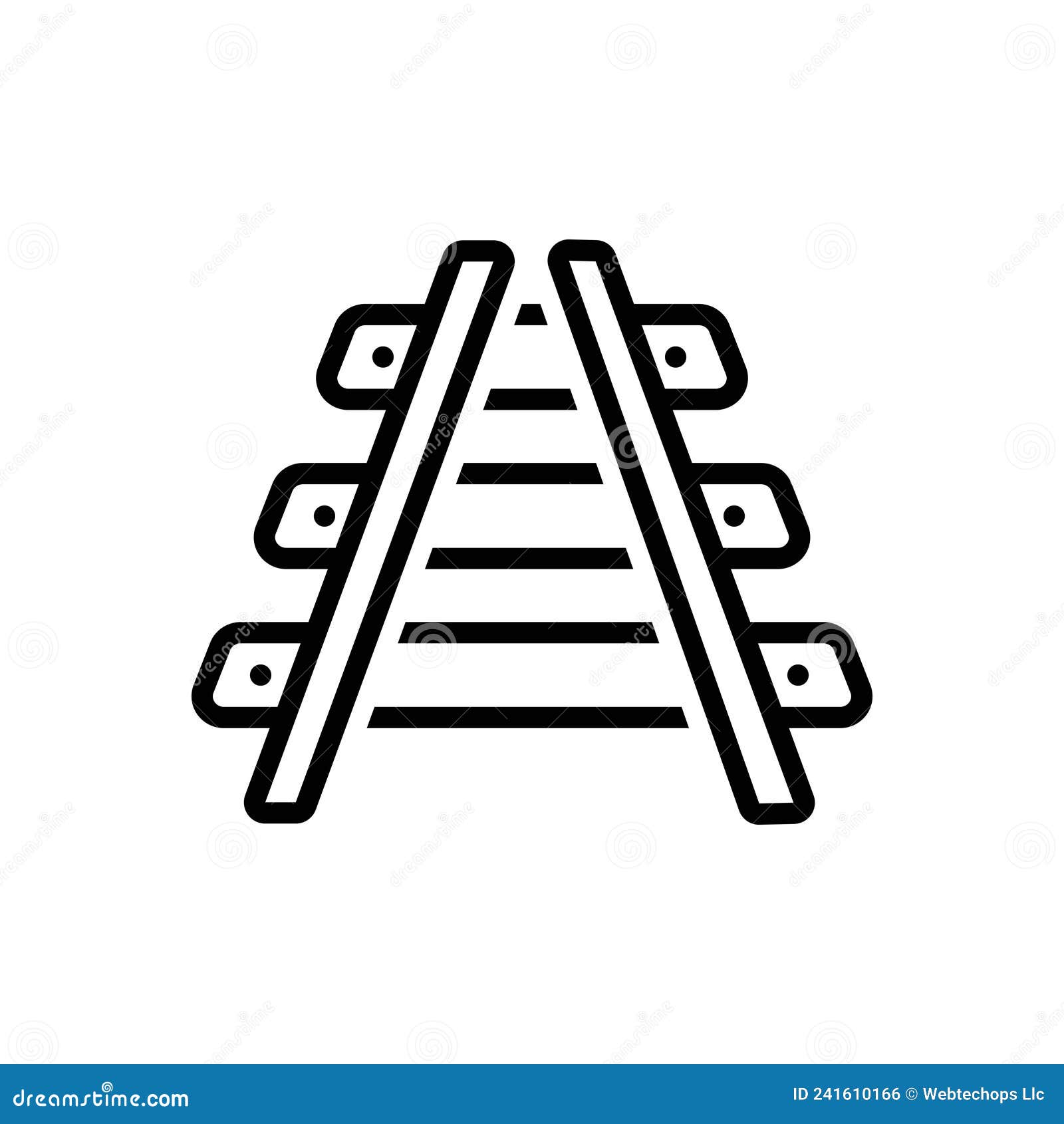 Railroad And Rail Signalling With Trees And Industrial Area Silhouette ...