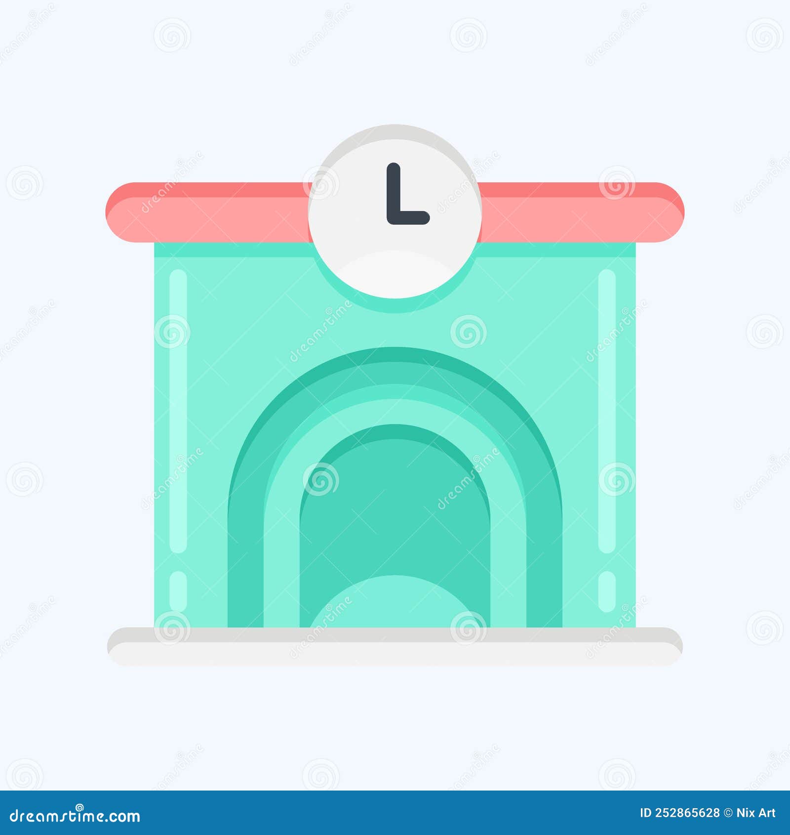 Icon Railway Station. Suitable for Education Symbol. Flat Style. Simple ...