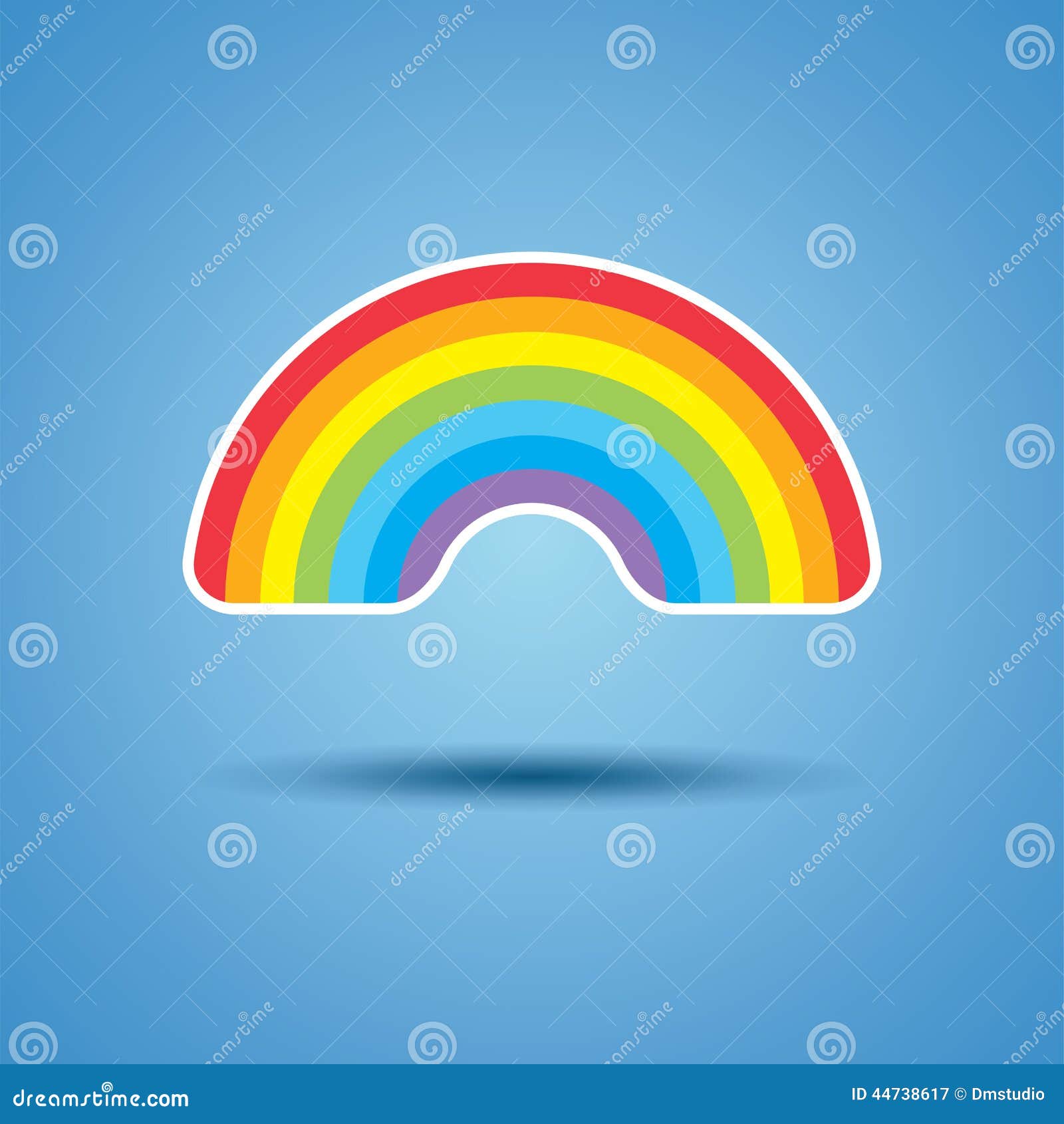Vector icon of rainbow stock vector. Illustration of shadow - 44738617